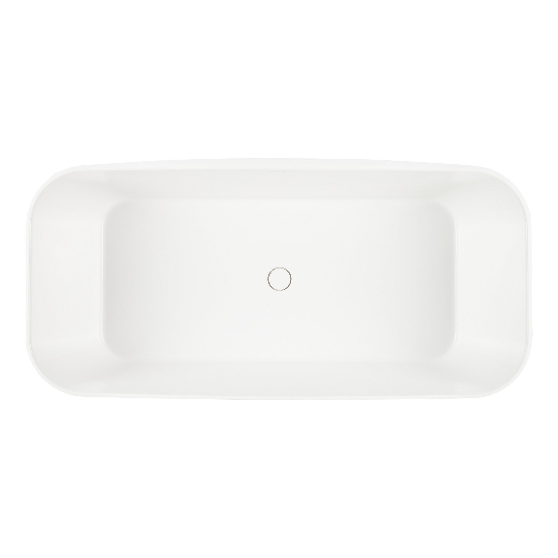 66" Inoma Solid Surface Freestanding Tub - Gloss Finish | Signature ...