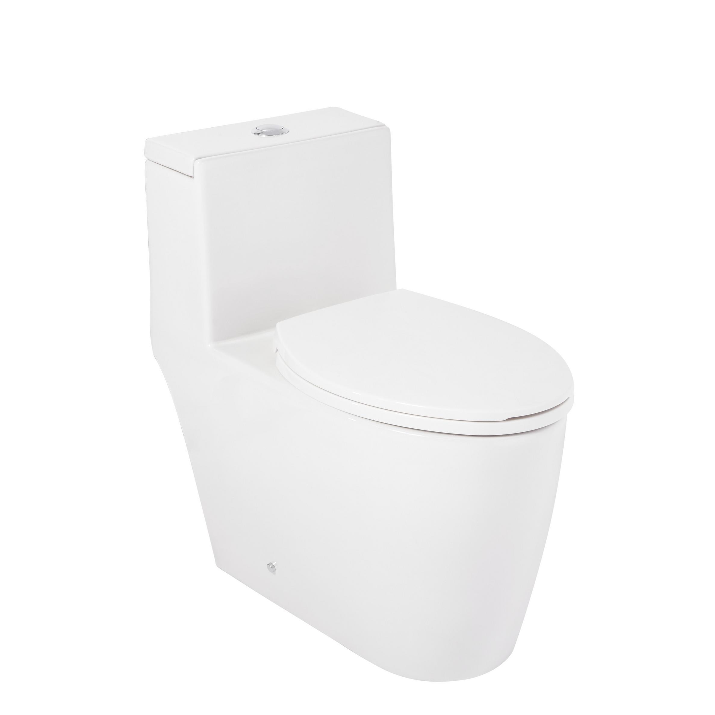 Sitka One-Piece Elongated Skirted Toilet - White | Signature Hardware
