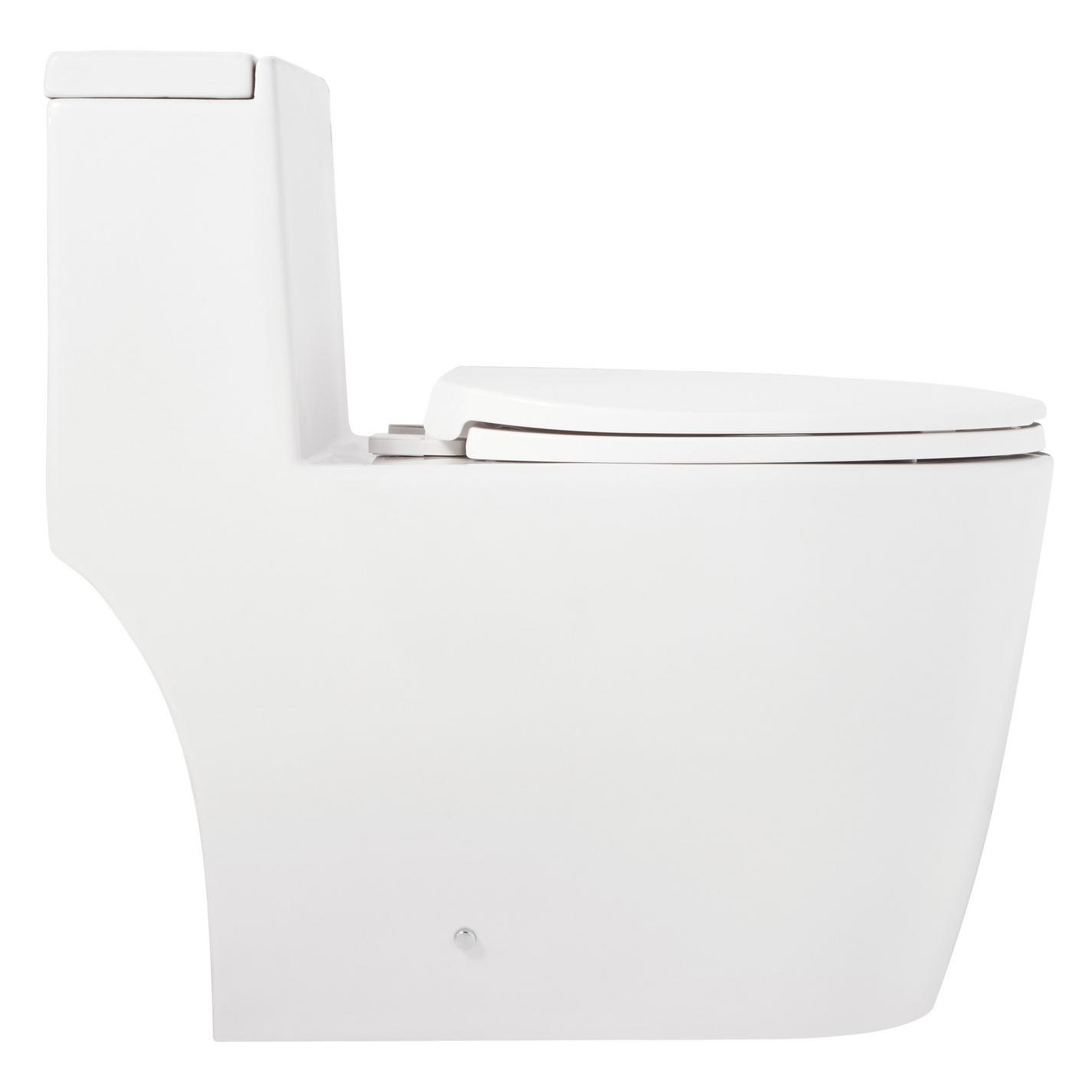 Sitka One-Piece Elongated Skirted Toilet - White | Signature Hardware