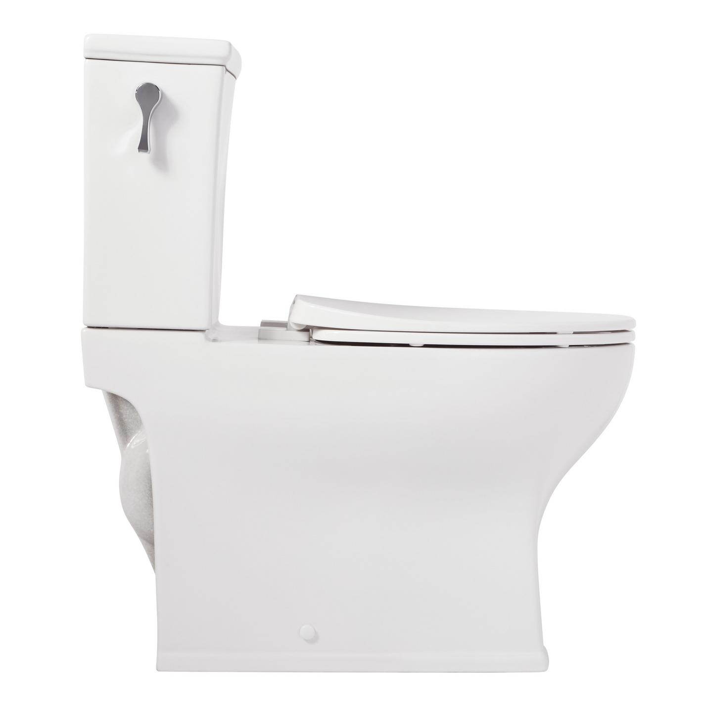 Carraway Two-Piece Skirted Elongated Toilet - ADA Compliant - White ...