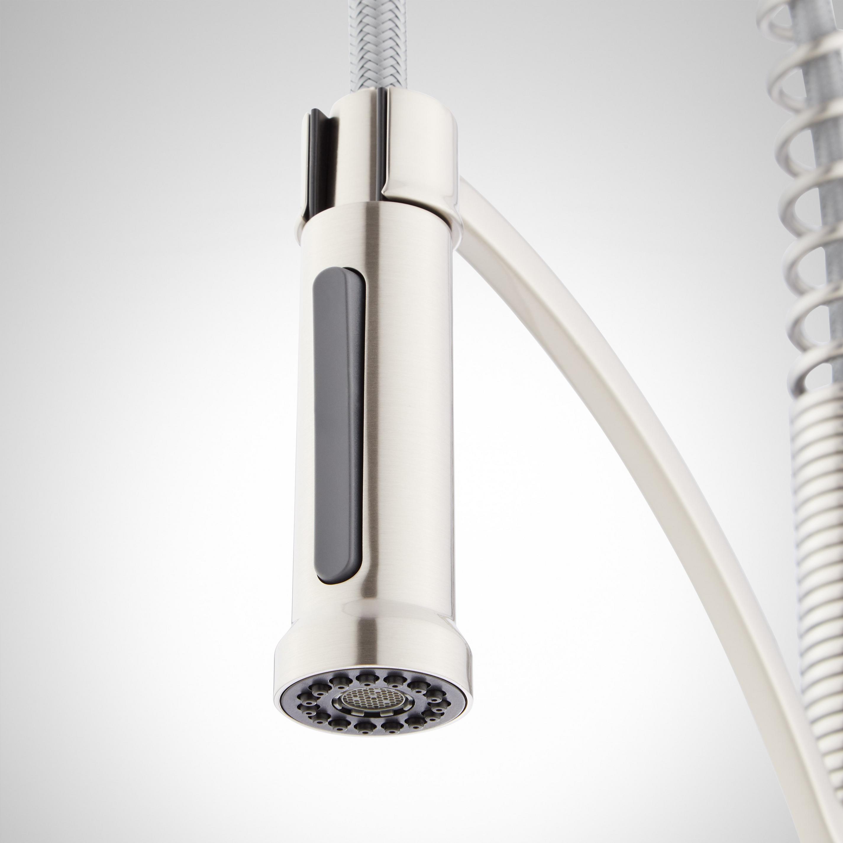 Beasley Kitchen Faucet with Pull-Down Spring Spout - Stainless Steel ...