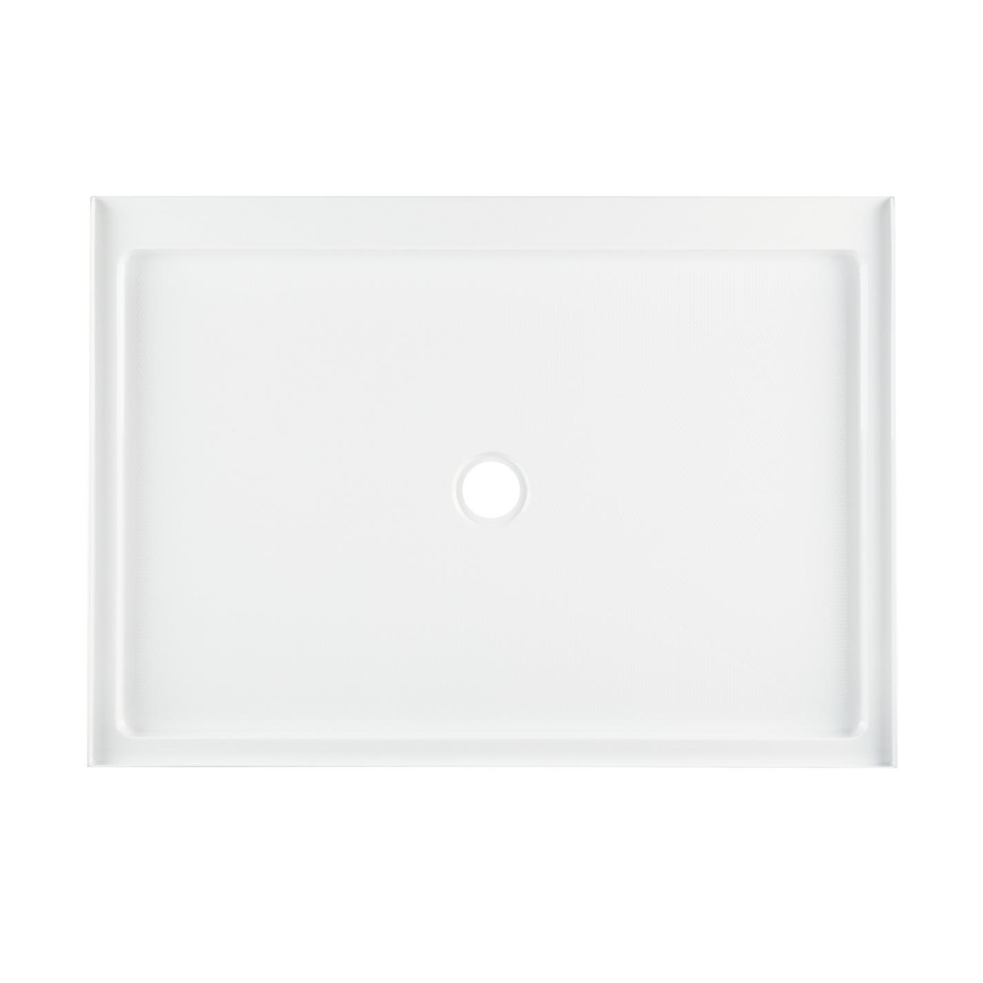 48" Acrylic Shower Tray - Center Drain - White | Signature Hardware