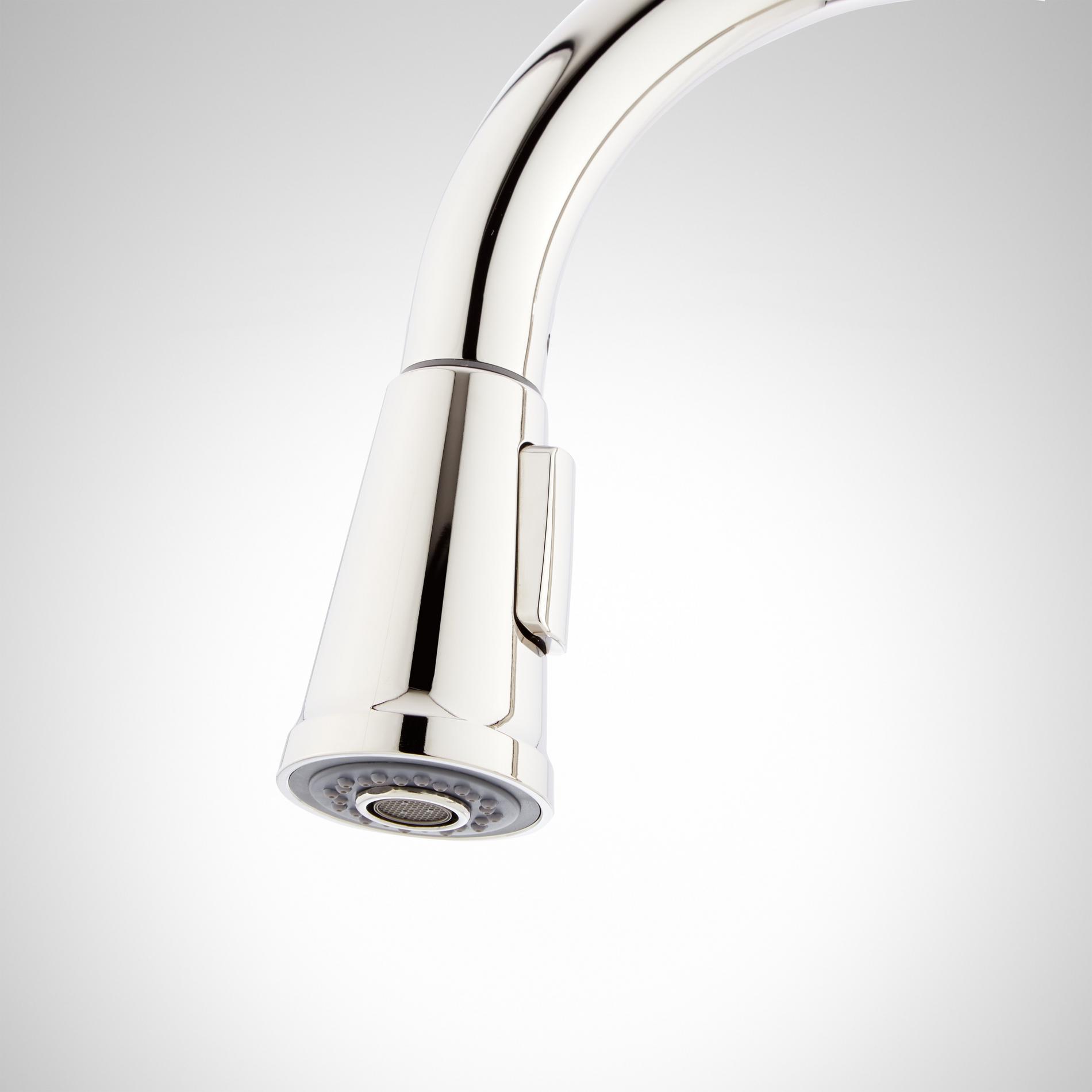 Greyfield Single-Hole Pull-Down Kitchen Faucet - Polished Nickel ...
