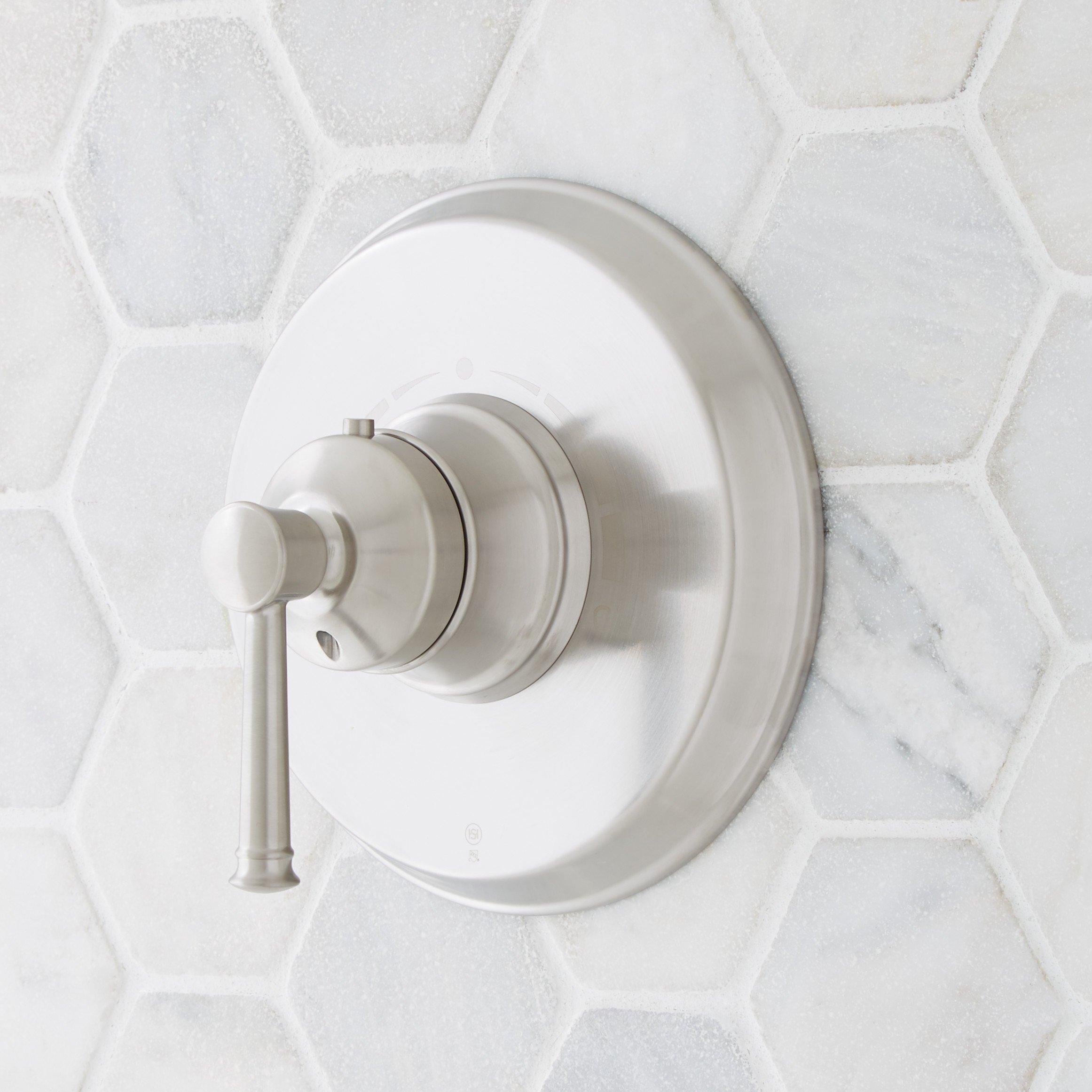 Beasley Thermostatic Shower Trim and 3/4" Valve - Brushed Nickel ...
