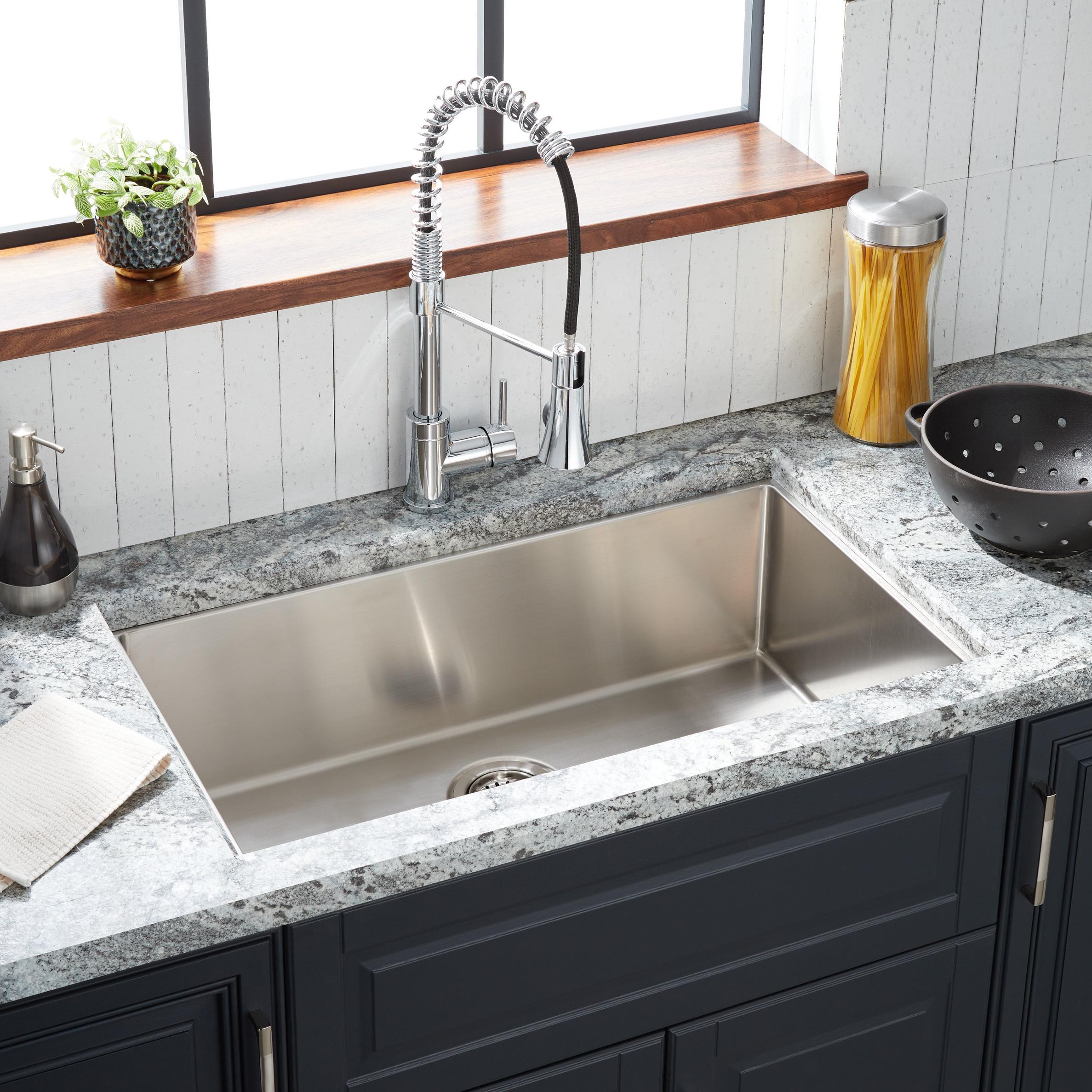 29" Ortega Stainless Steel Undermount Kitchen Sink | Signature Hardware