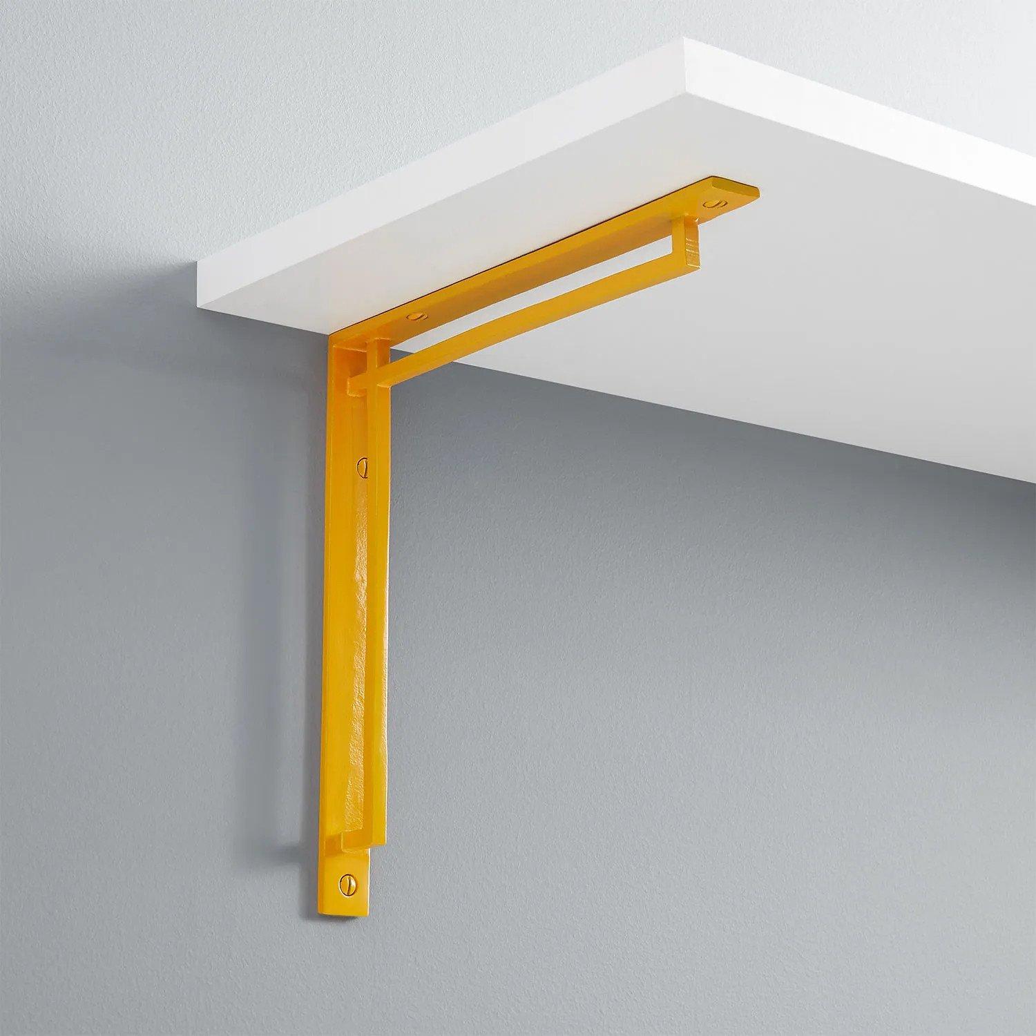 8" Harridge Cast Iron Shelf Bracket - Mustard | Signature Hardware