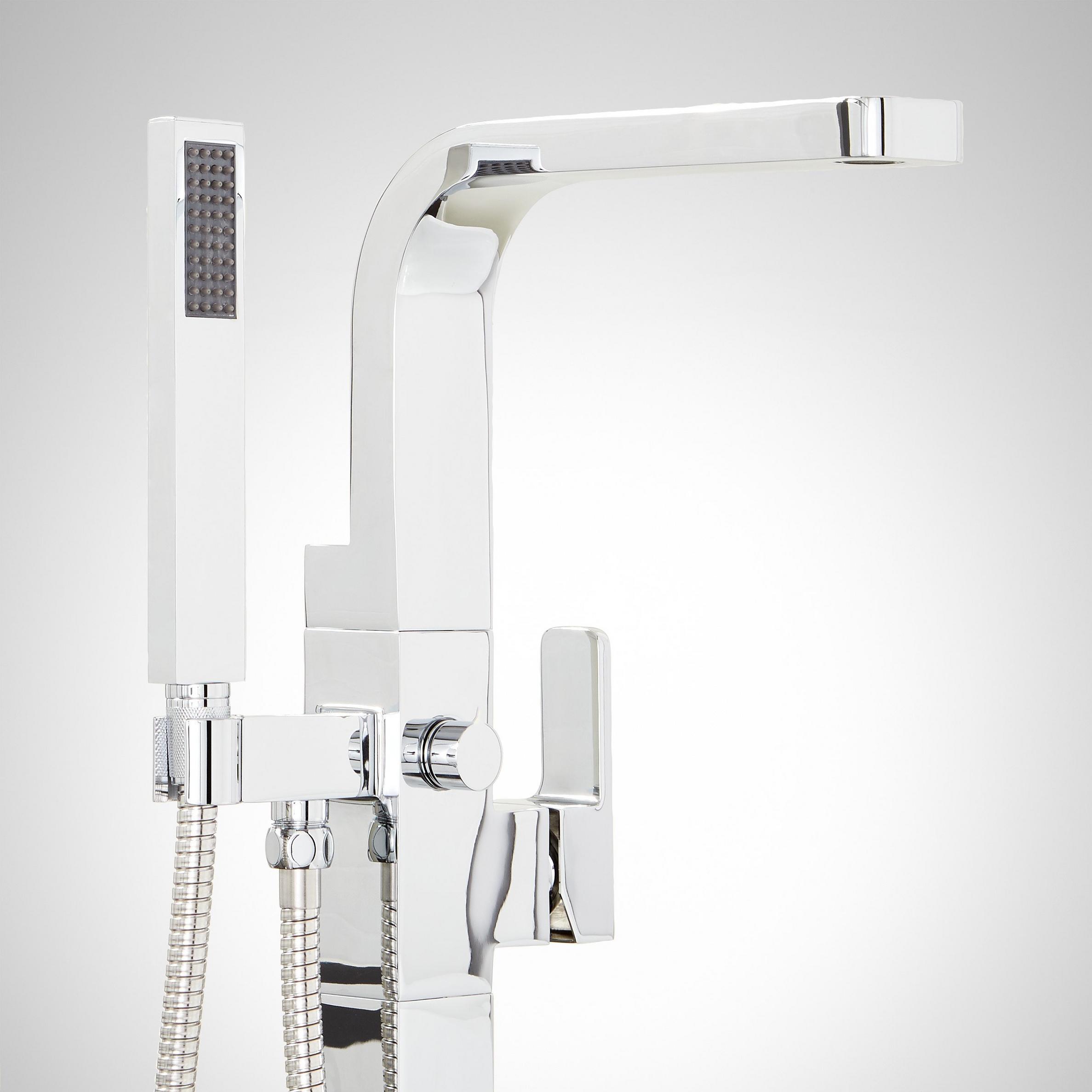 Hibiscus Freestanding Tub Faucet with Hand Shower | Signature Hardware