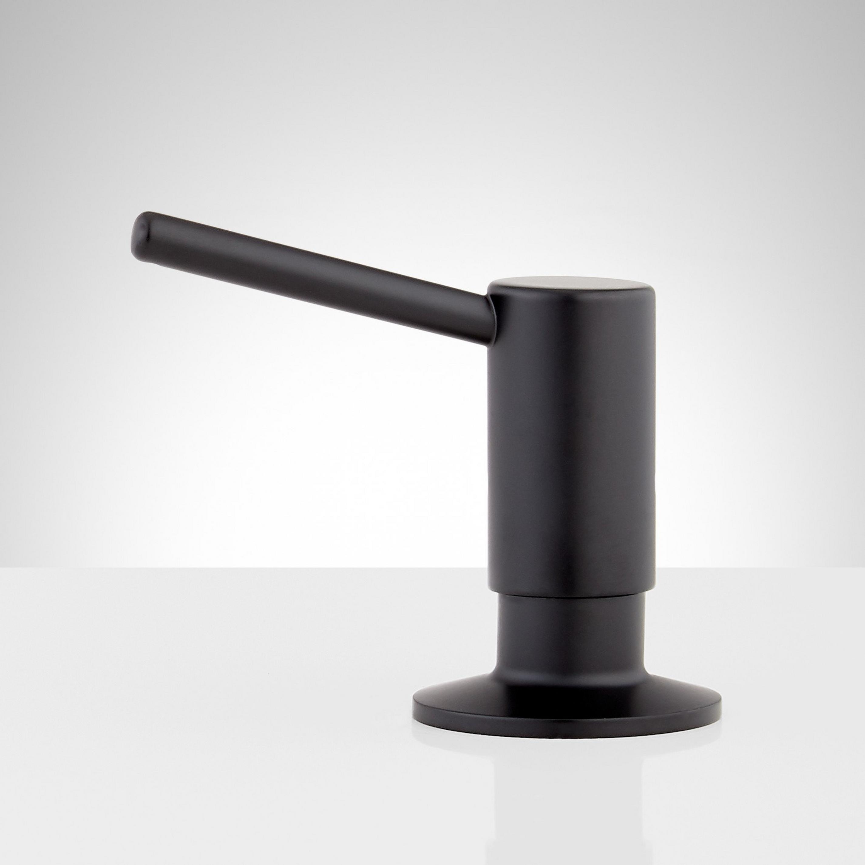 Low-Profile Soap or Lotion Dispenser - Matte Black | Signature Hardware