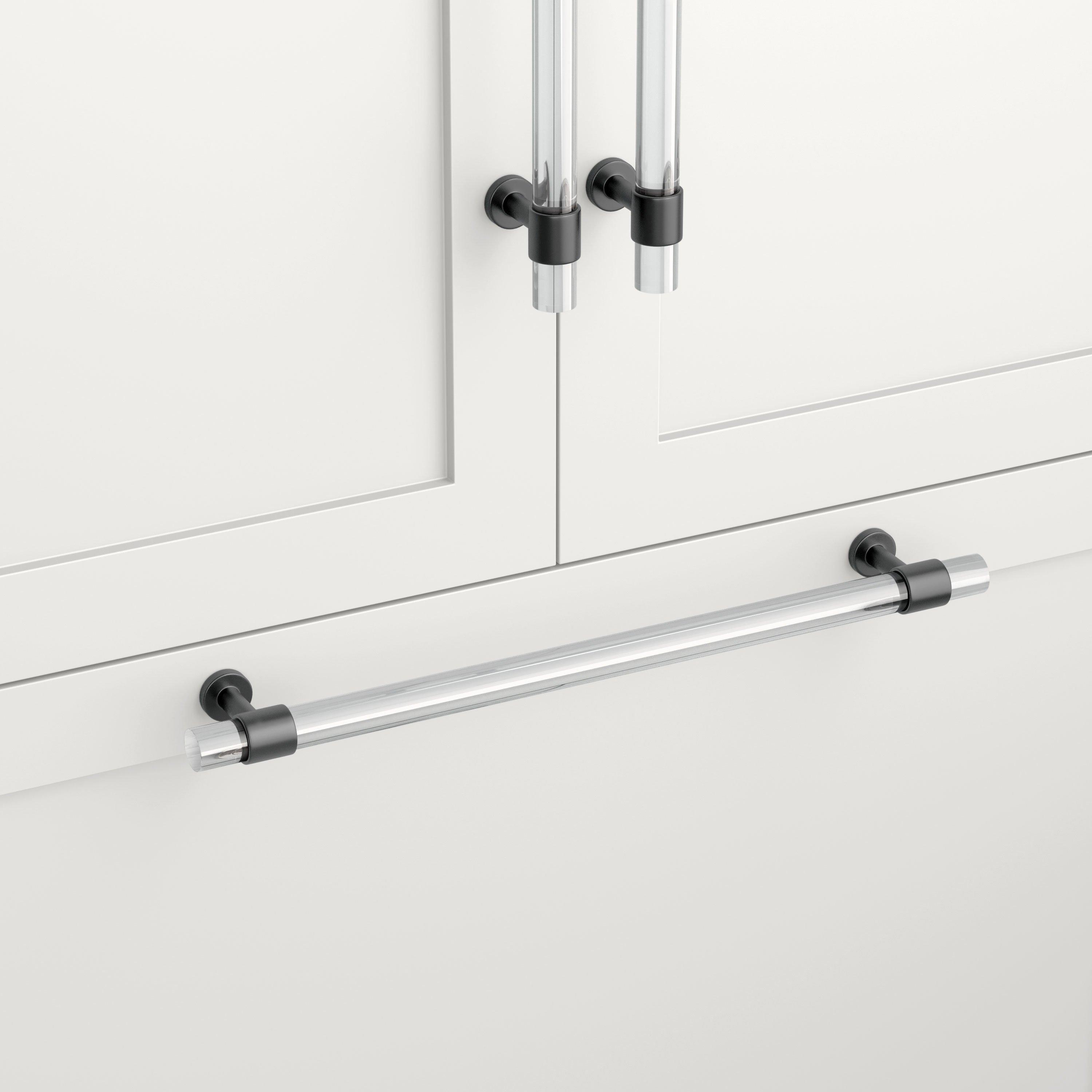 12" Beryn Acrylic Appliance Pull - Matte Black | Signature Hardware