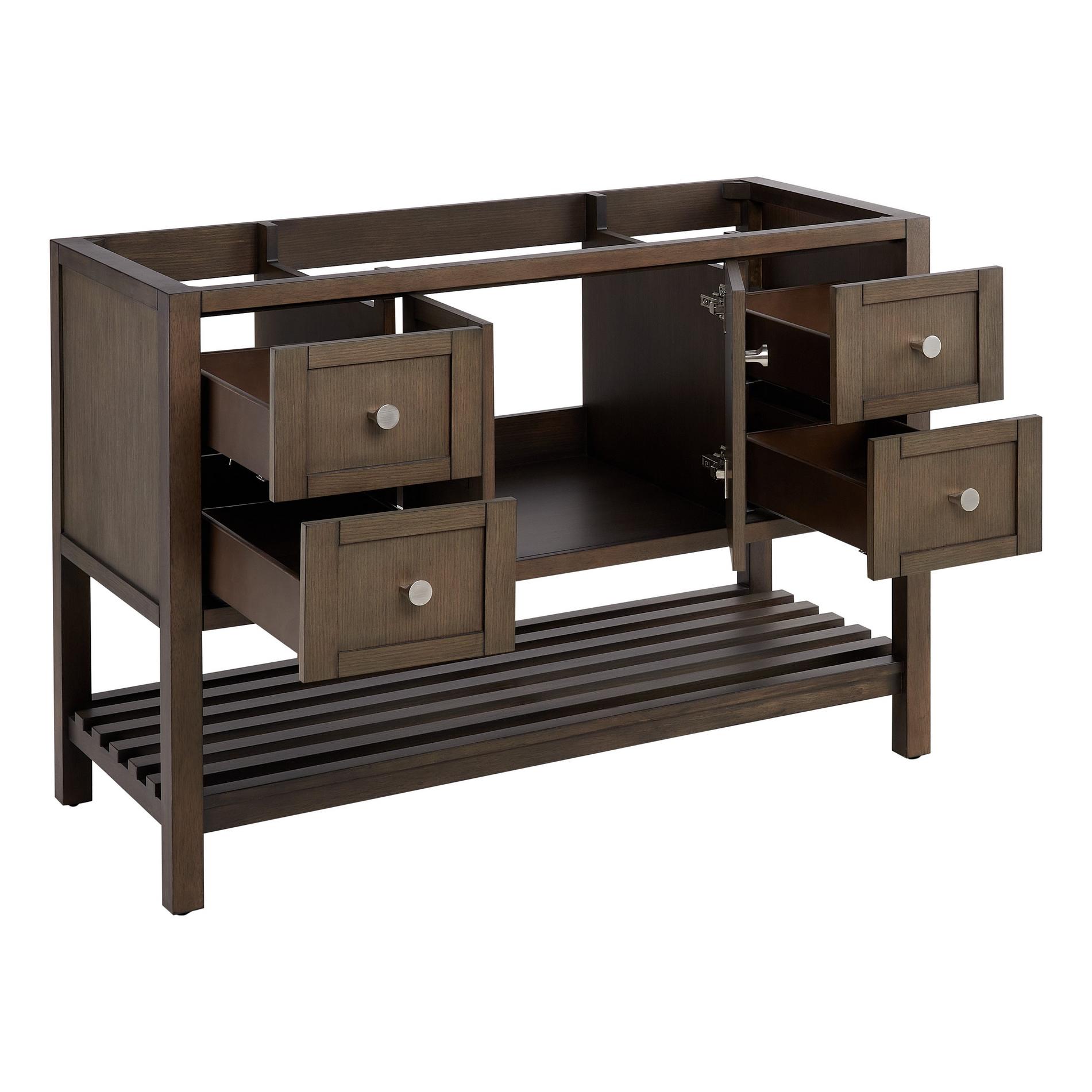 48" Olsen Console Vanity - Ash Brown - Vanity Cabinet Only | Signature ...