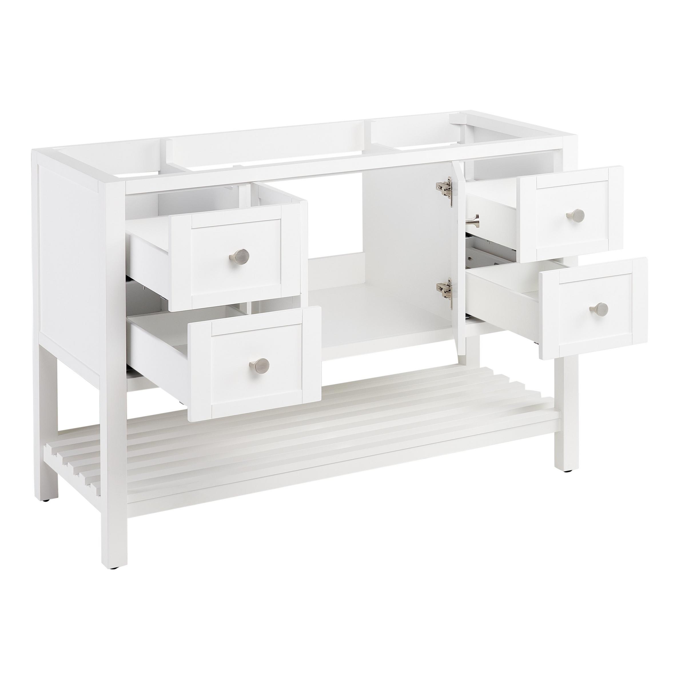 48" Olsen Console Vanity Undermount Sink - Soft White | Signature Hardware