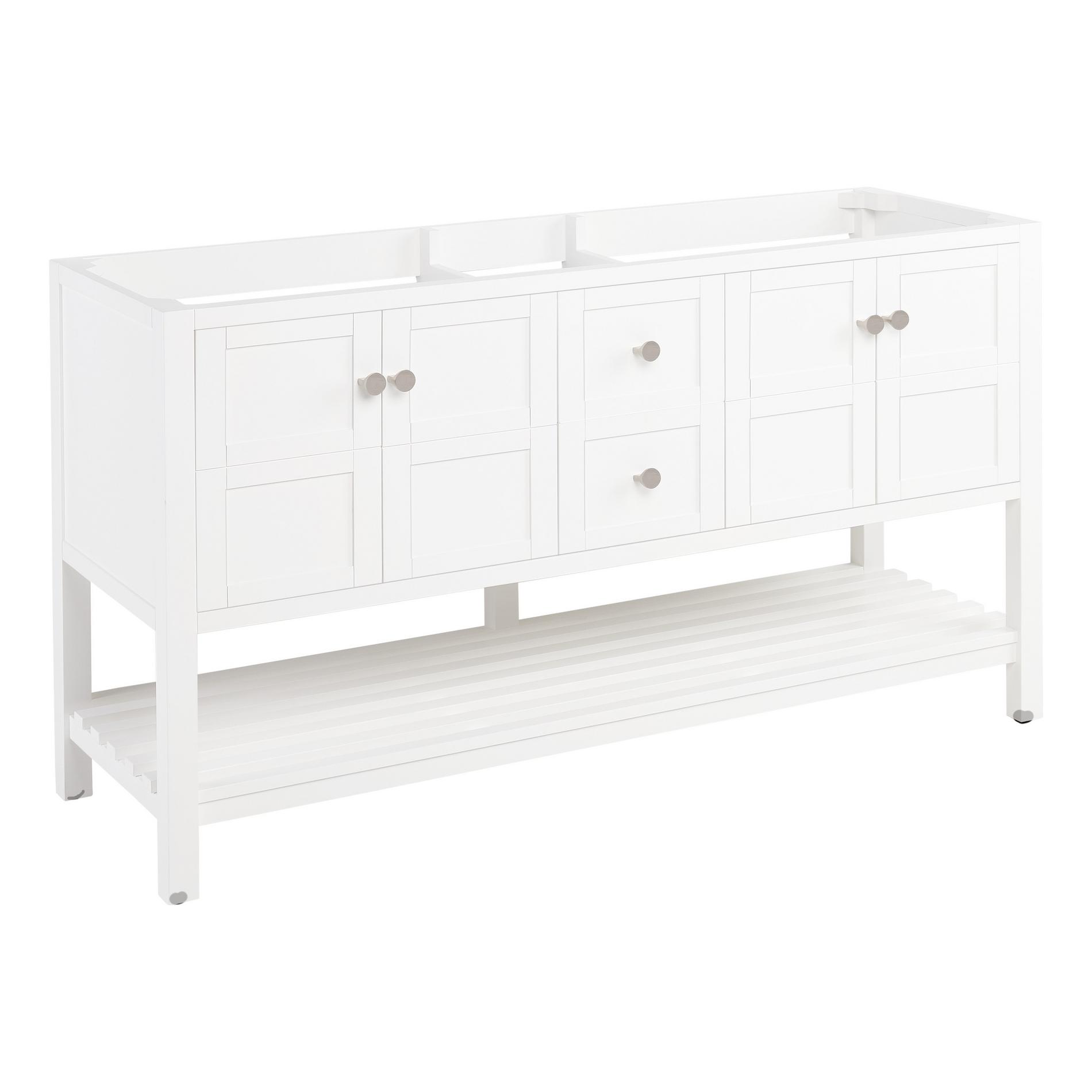 60" Olsen Double Console Vanity - Soft White - Vanity Cabinet Only ...