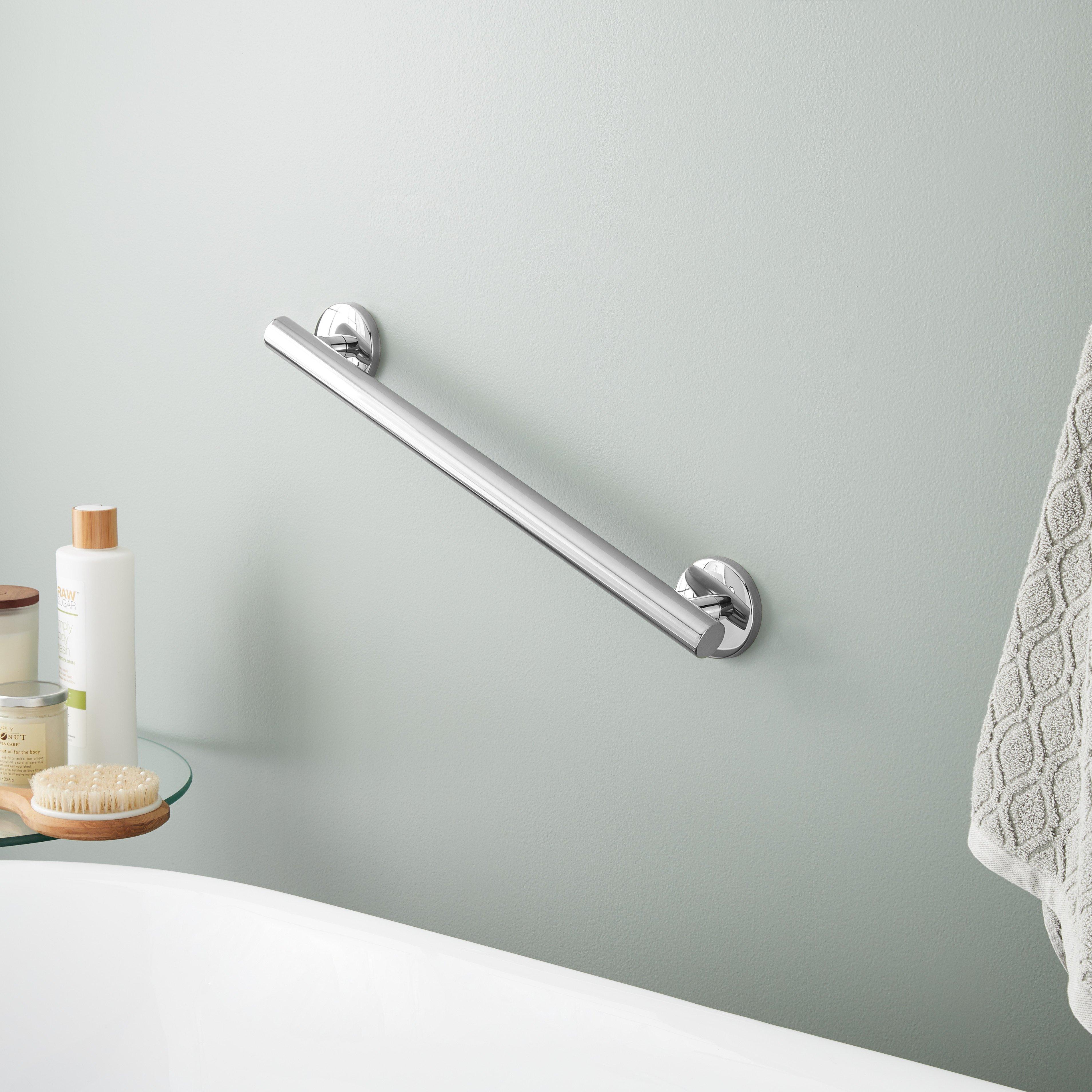 18" Contemporary Grab Bar - Chrome | Signature Hardware