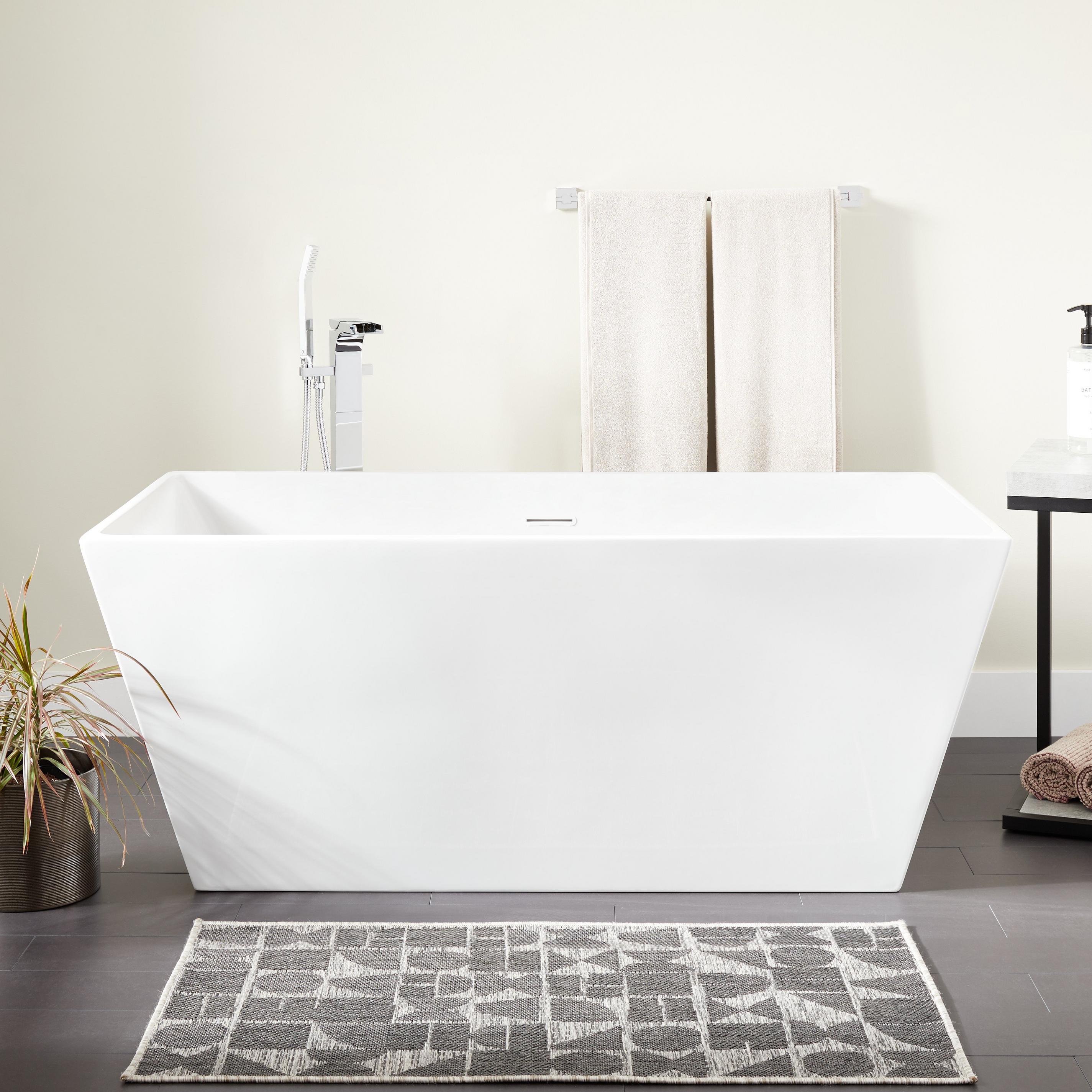 59" Hibiscus Rectangular Acrylic Freestanding Tub | Signature Hardware