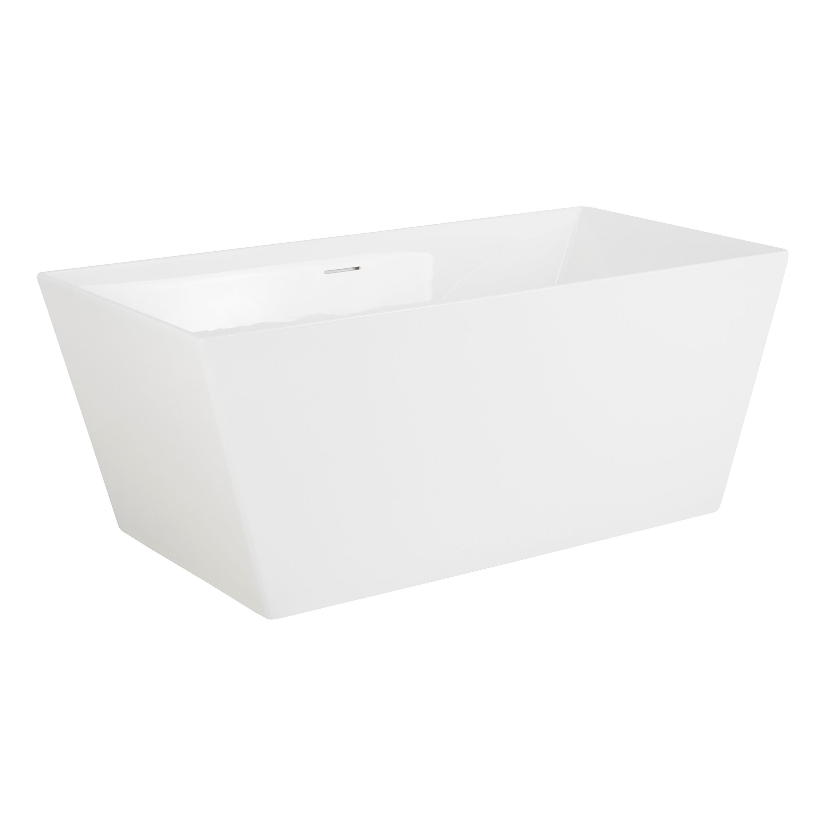 59" Hibiscus Rectangular Acrylic Freestanding Tub - No Tap Deck ...
