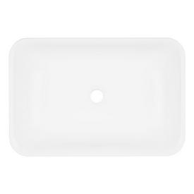 Resser Solid Surface Rectangular Semi-Recessed Sink - White | Signature ...