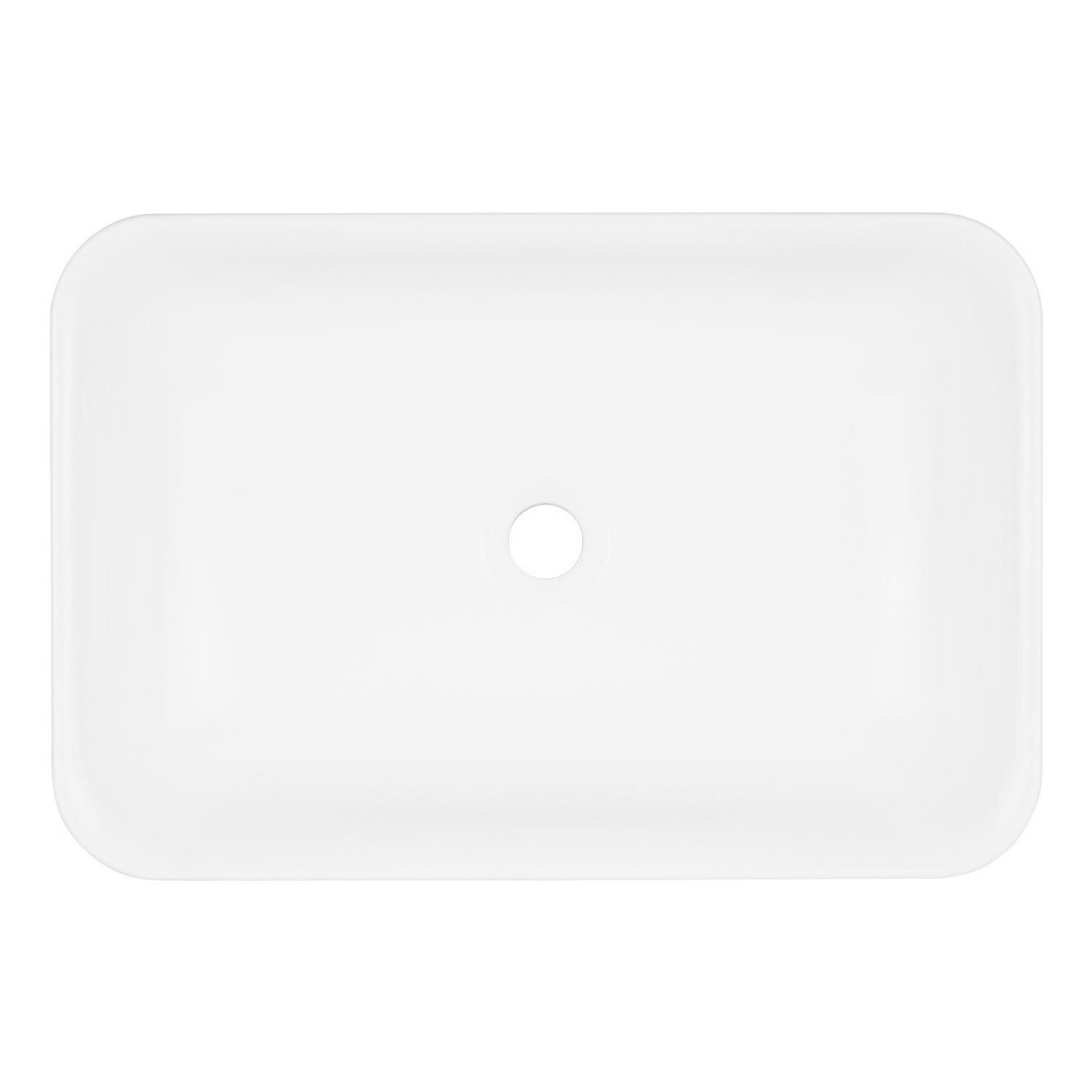 Resser Solid Surface Rectangular Semi-Recessed Sink - White | Signature ...