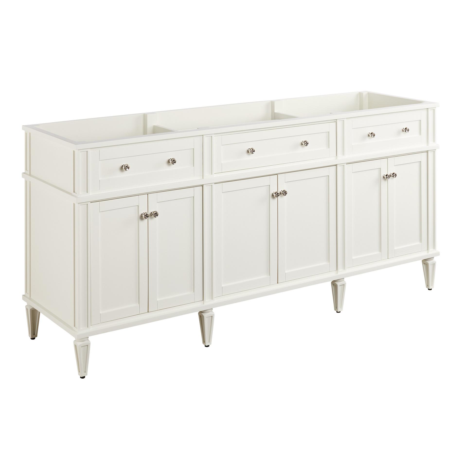72" Elmdale Double Vanity for Rectangular Undermount Sinks - White ...