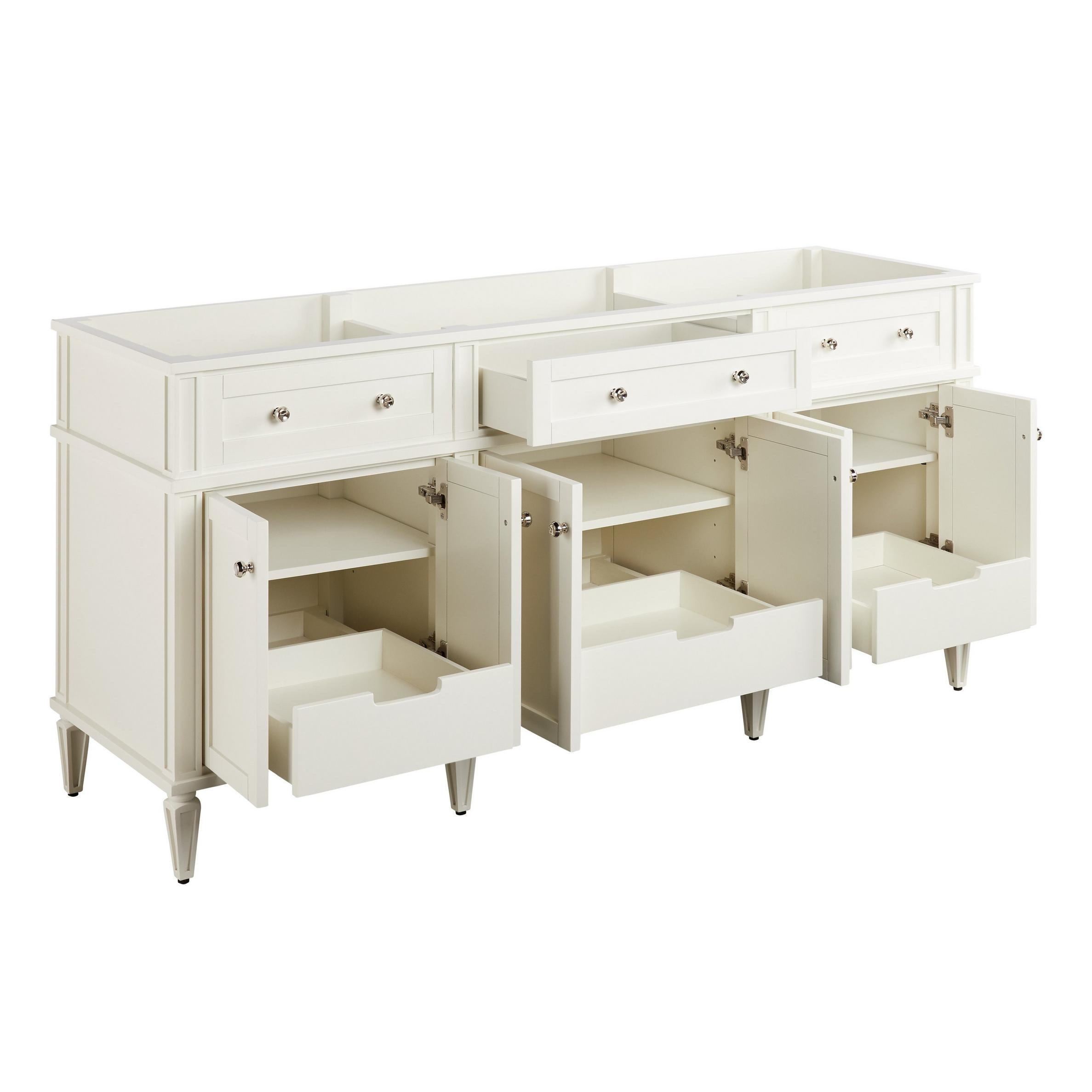 72" Elmdale Double Vanity for Rectangular Undermount Sinks - White ...