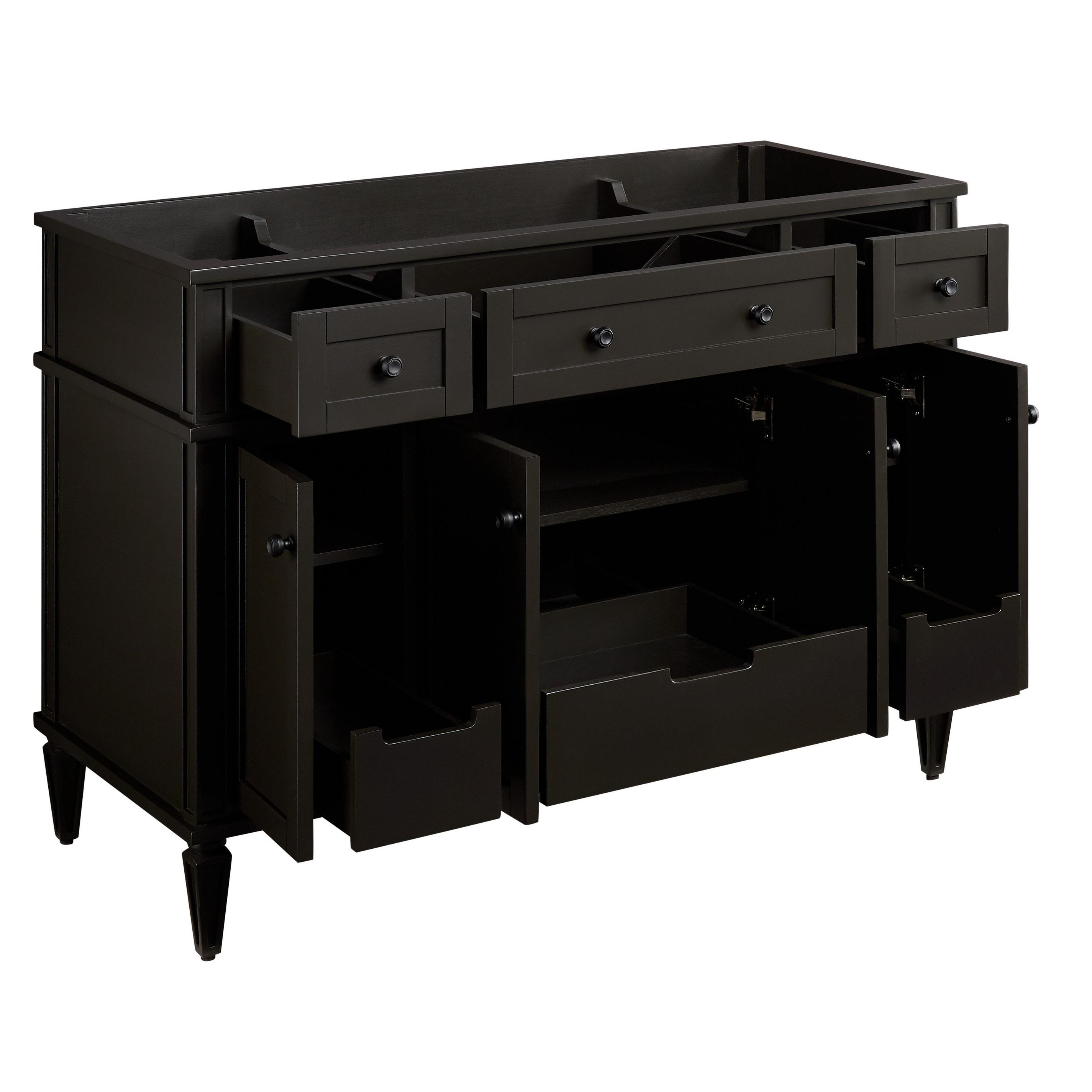 48" Elmdale Vanity for Rectangular Undermount Sink - Charcoal Black ...