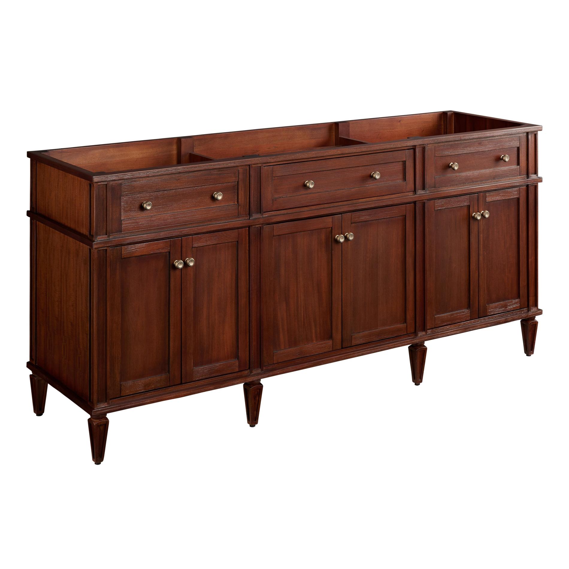 72" Elmdale Double Vanity - Antique Brown - Vanity Cabinet Only ...