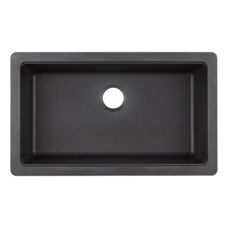 33" Totten Granite Composite Farmhouse Sink - Black | Signature Hardware