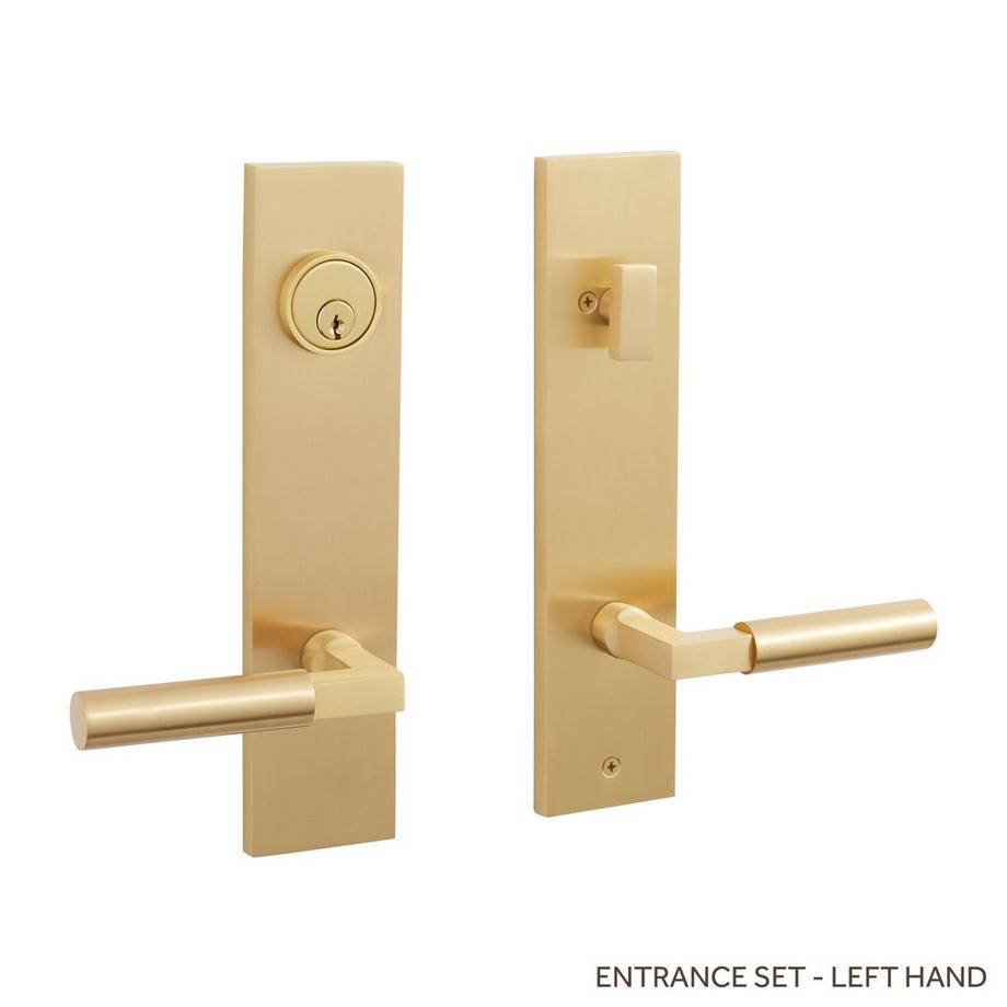 Tolland Solid Brass Dummy Entrance Set with Lever Handle | Signature ...