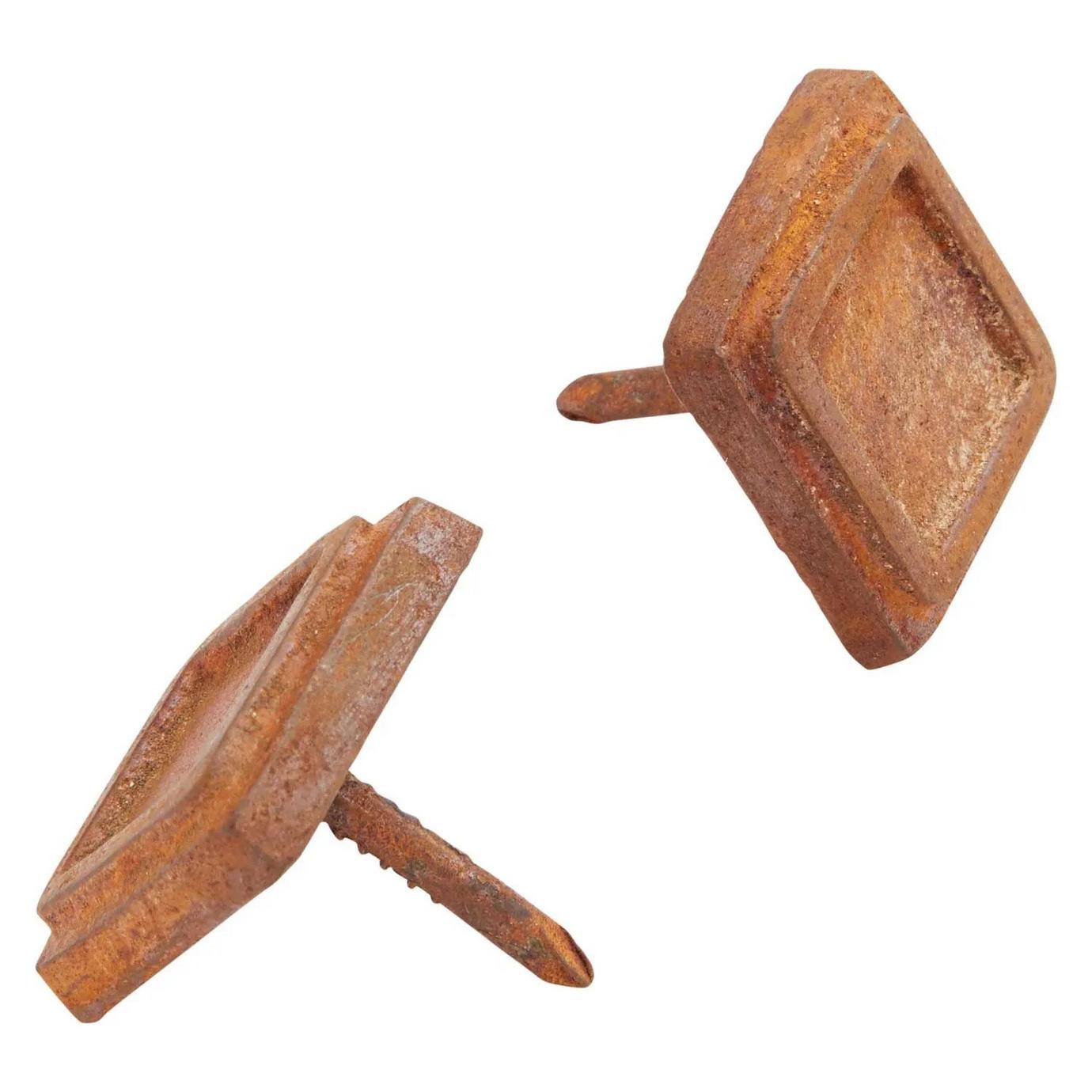 Hand-Forged Iron Flat Square Nail Head Clavos - Set of 6 | Signature ...