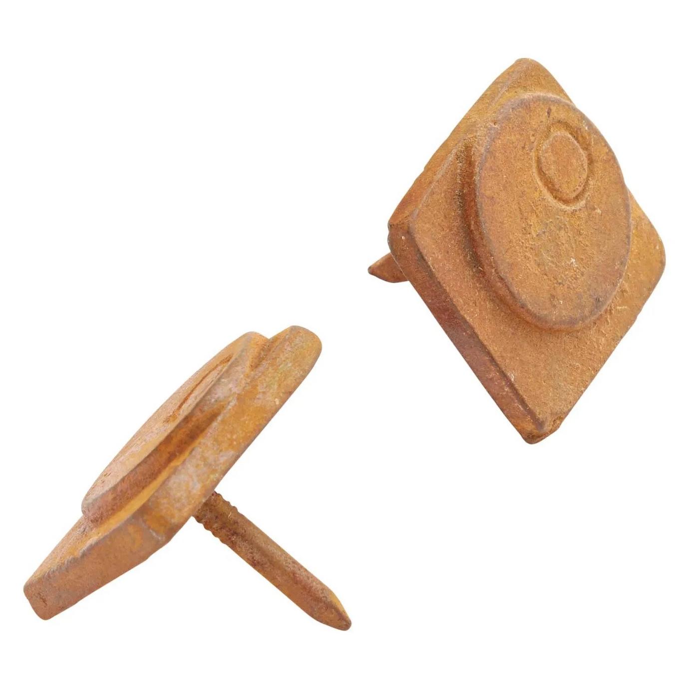 Hand-Forged Iron Flat Square Nail Head Clavos - Set of 6 | Signature ...