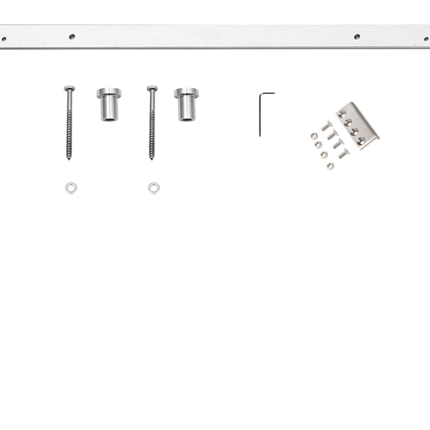 24" Barn Door Rail Extension Kit - Stainless Steel | Signature Hardware