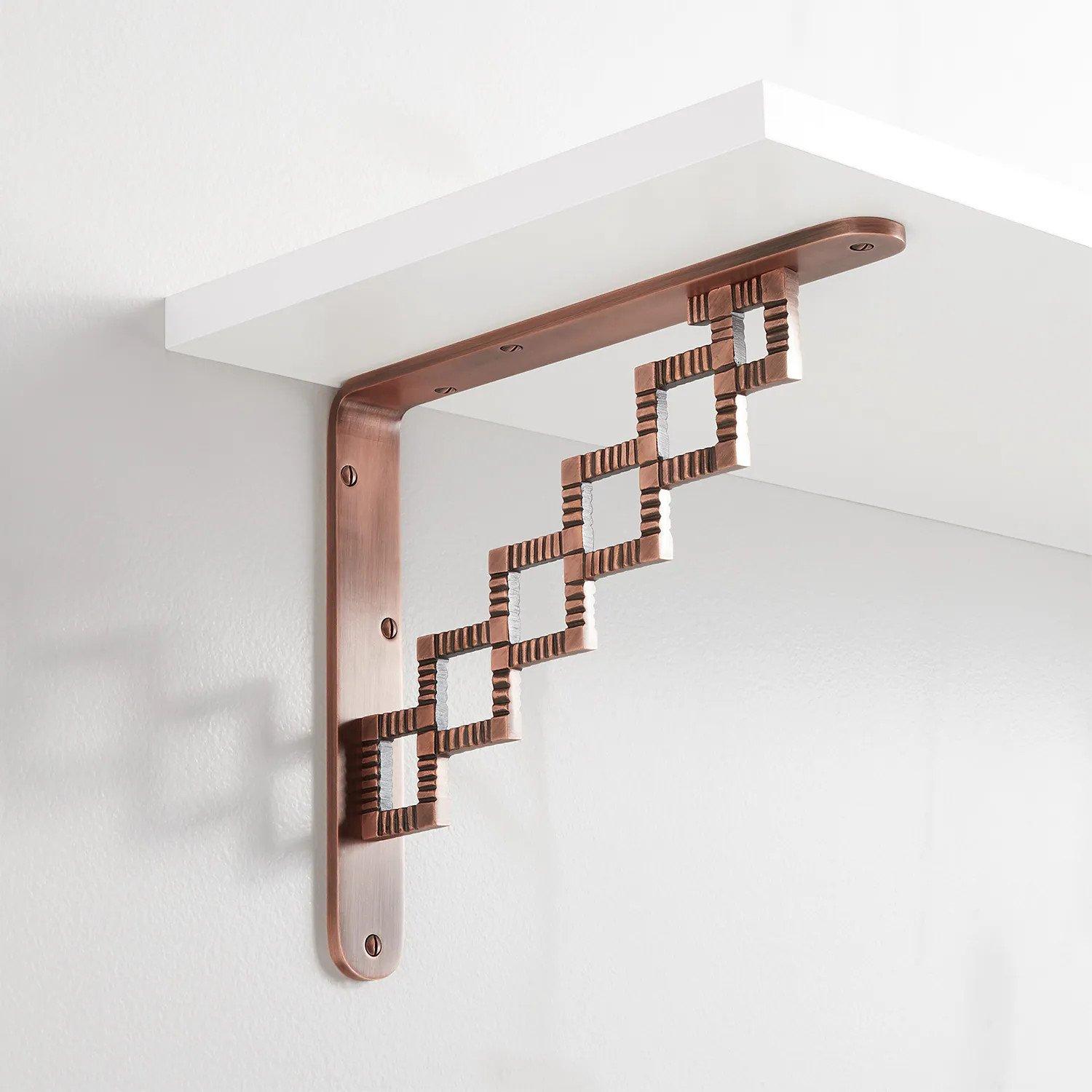 Jayda Brass Shelf Bracket Brushed Nickel Signature Hardware 456774