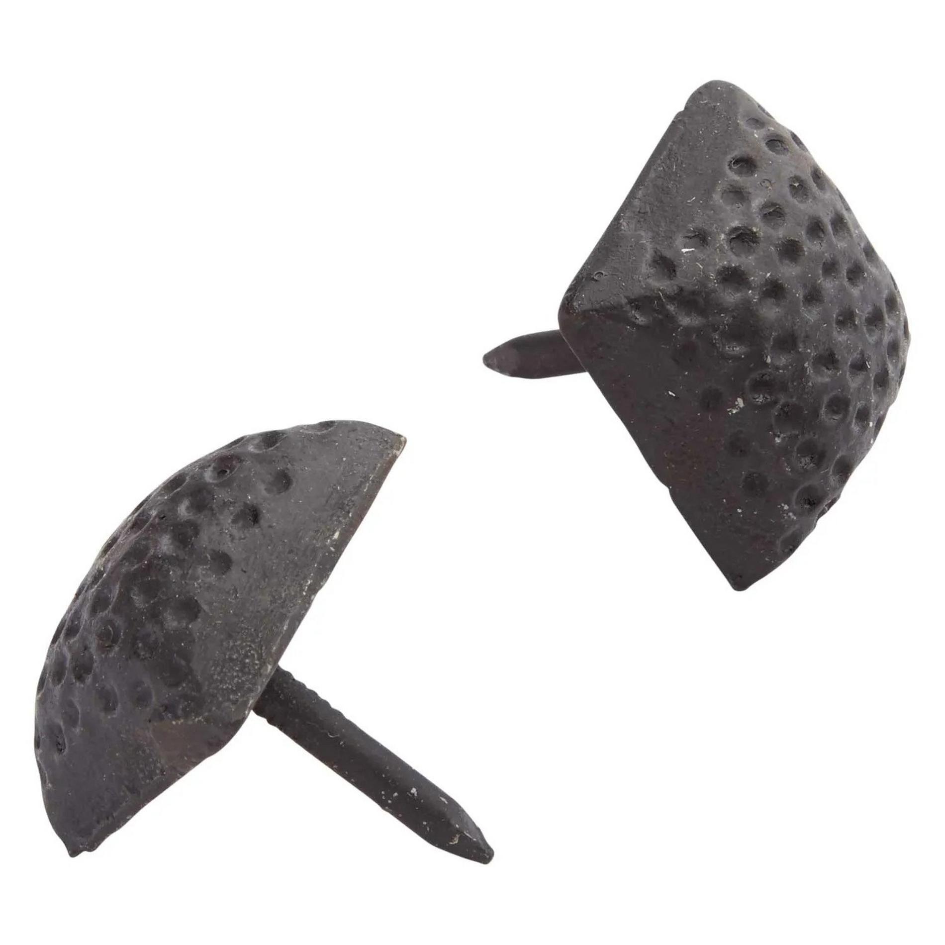 Hand-Forged Iron Square Dimpled Clavos - Set of 6 - Natural Black ...