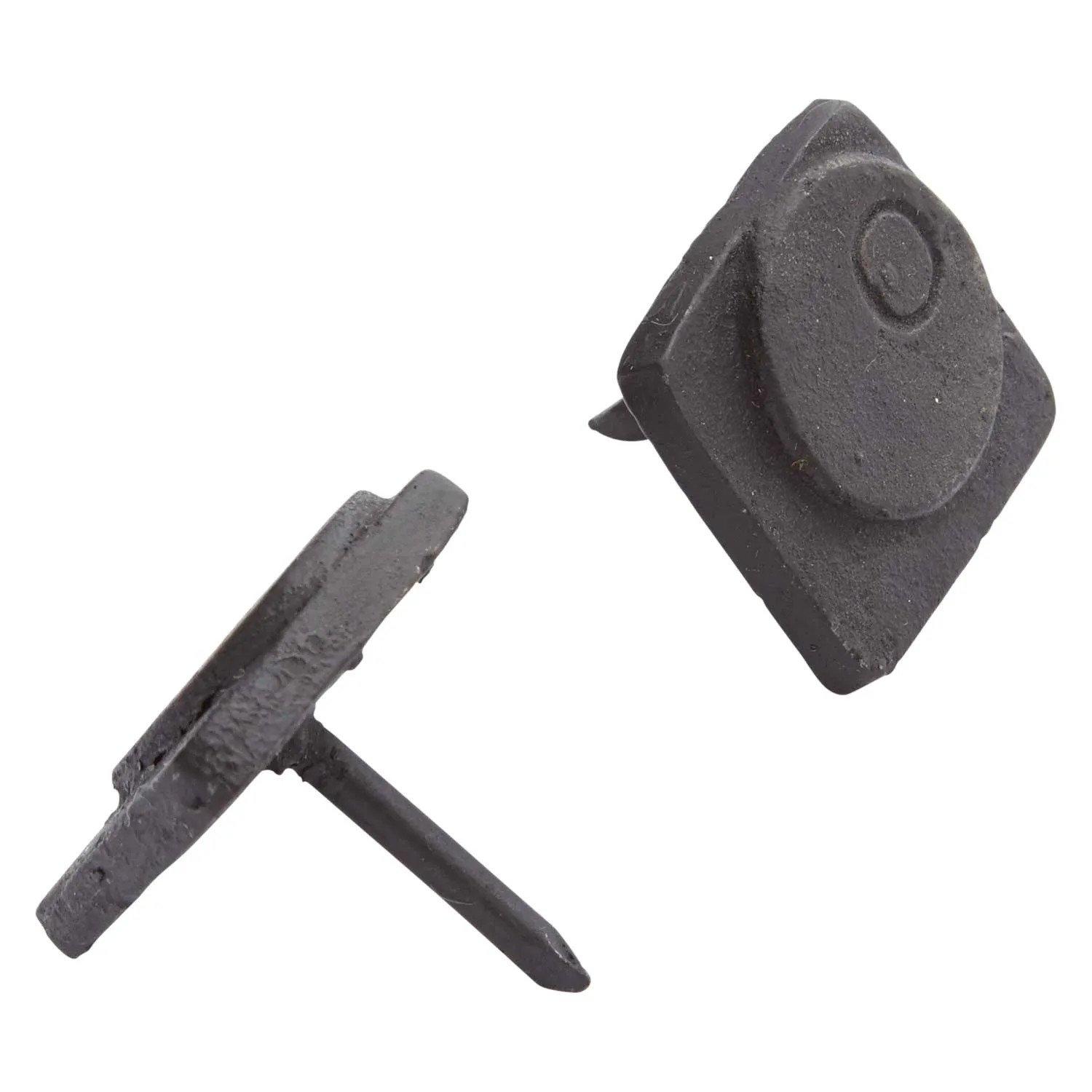 Hand-Forged Iron Square Head Clavos - Set of 6 - Small - Natural Black ...
