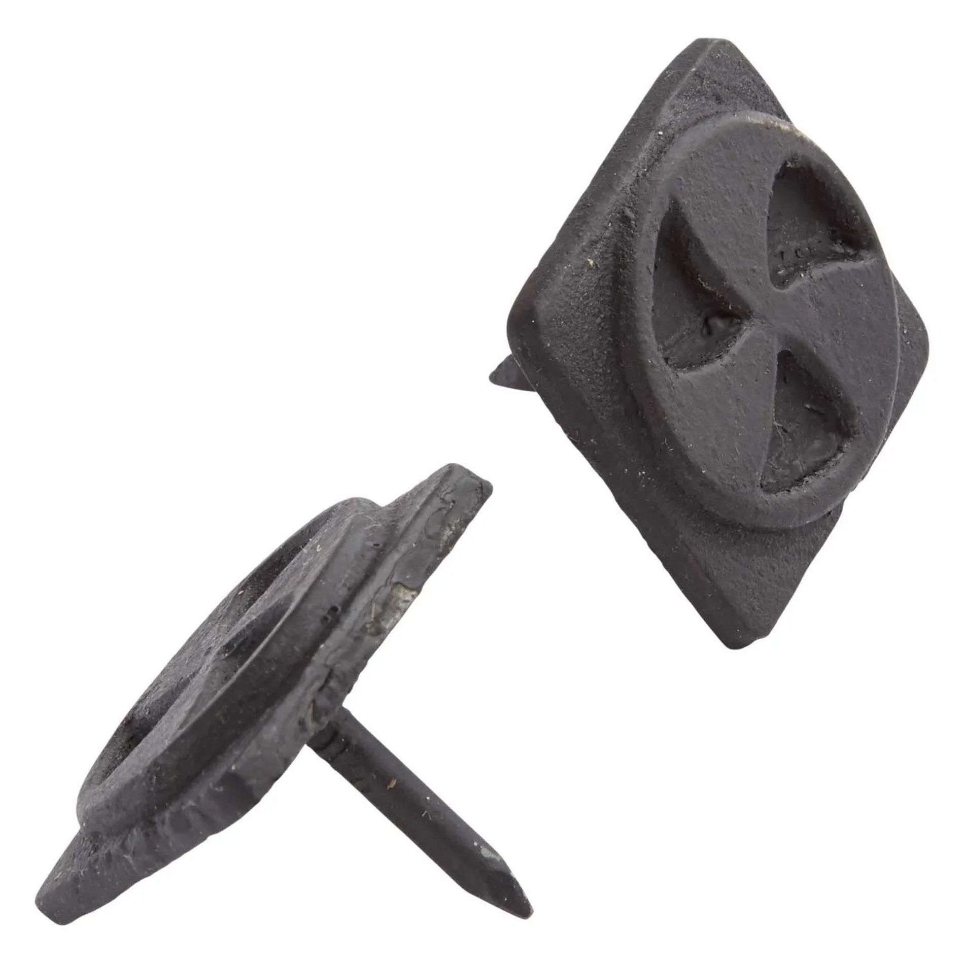Hand-Forged Iron Square Fan Design Clavos - Set of 6 | Signature Hardware