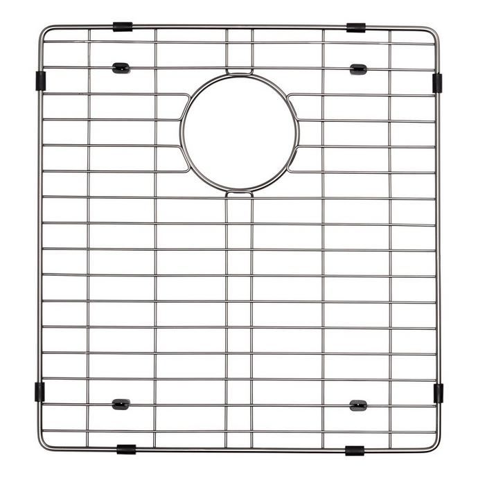 36" Risinger 60/40 Offset Double-Bowl Fireclay Farmhouse Sink Grid Set ...