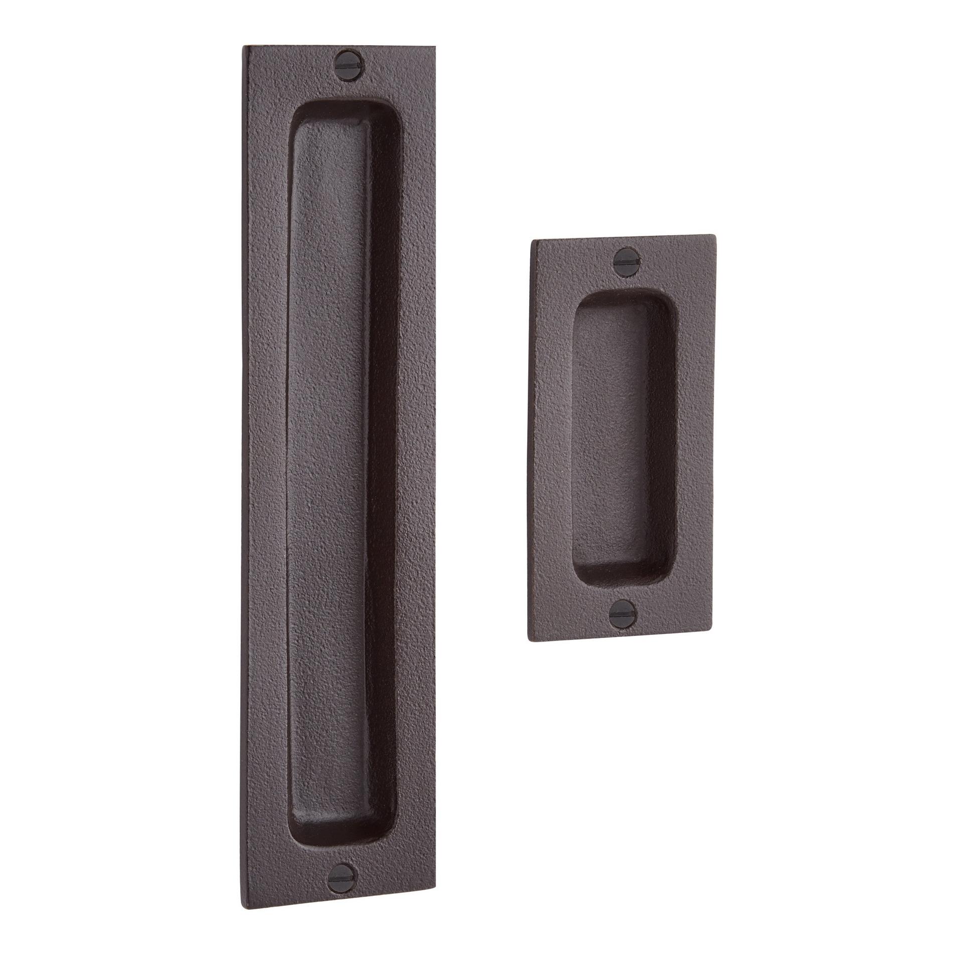 Bronze Rectangular Pocket Door Pull | Signature Hardware