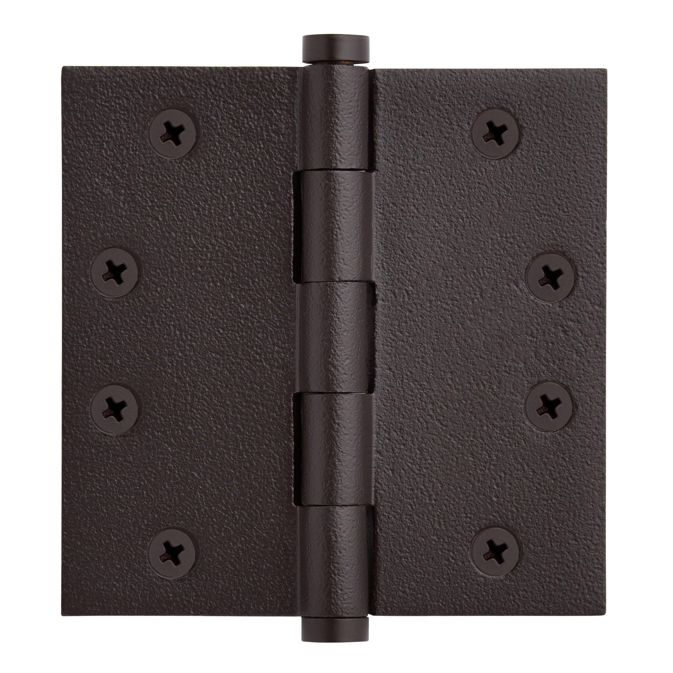 4" Solid Bronze Mortise Door Hinge - Dark Bronze | Signature Hardware