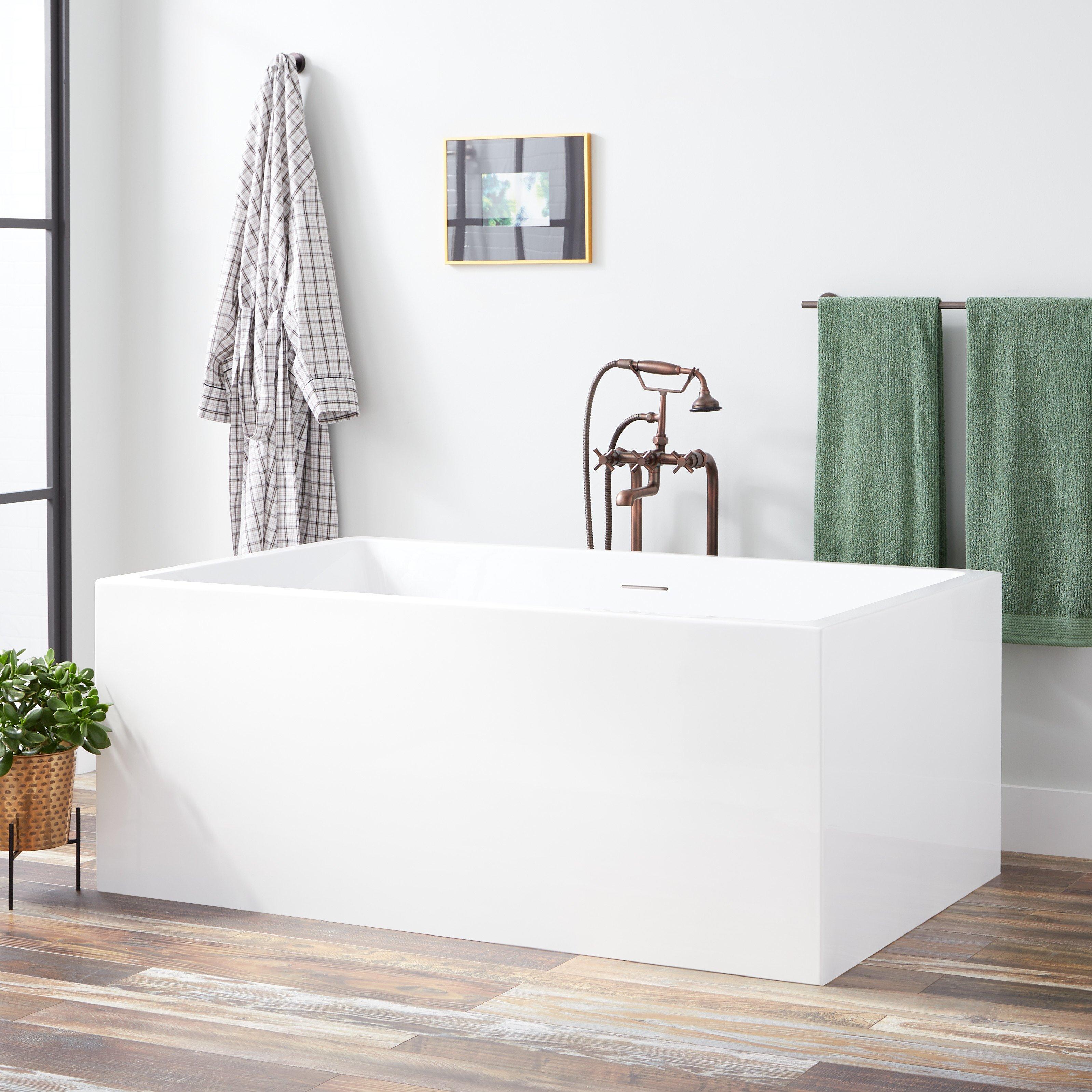 59" Clarissa Acrylic Freestanding Tub with Foam | Signature Hardware