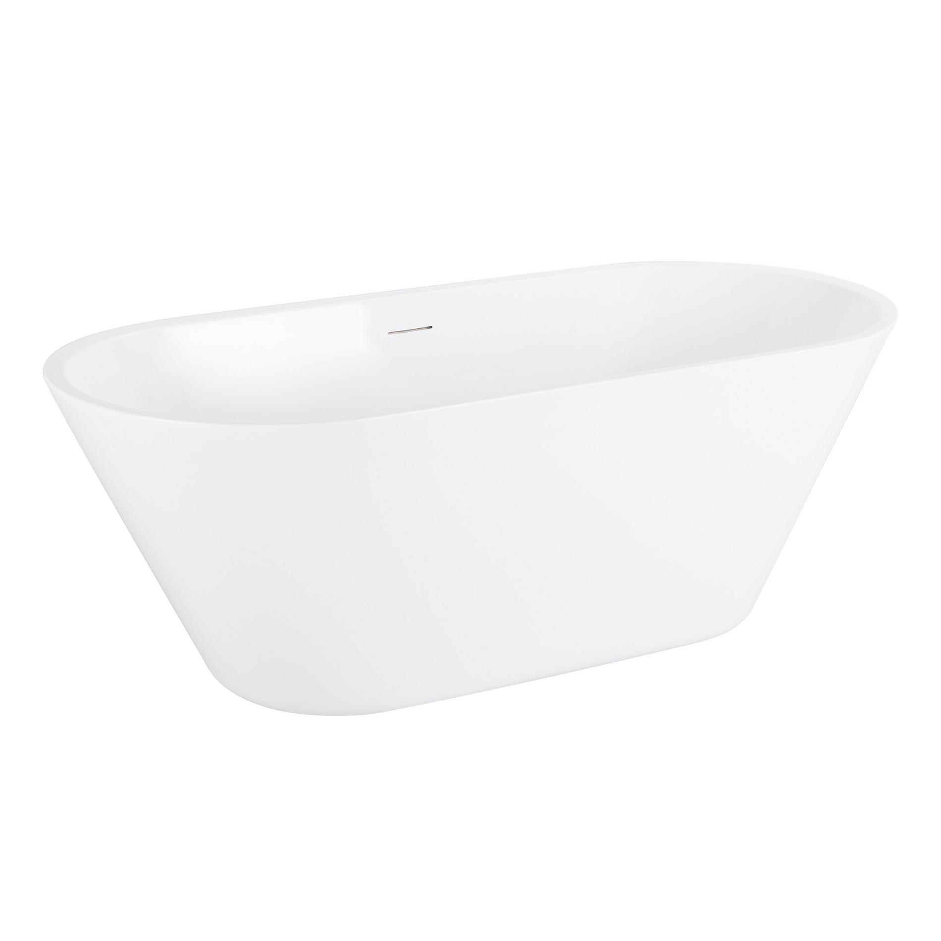 70" Danae Acrylic Freestanding Tub with Slotted Overflow and Foam ...