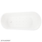 66" Sheba Acrylic Slipper Air Tub with Foam | Signature Hardware