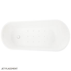 66" Sheba Acrylic Slipper Air Tub with Foam | Signature Hardware