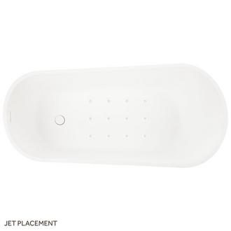 66" Sheba Acrylic Slipper Air Tub with Foam | Signature Hardware
