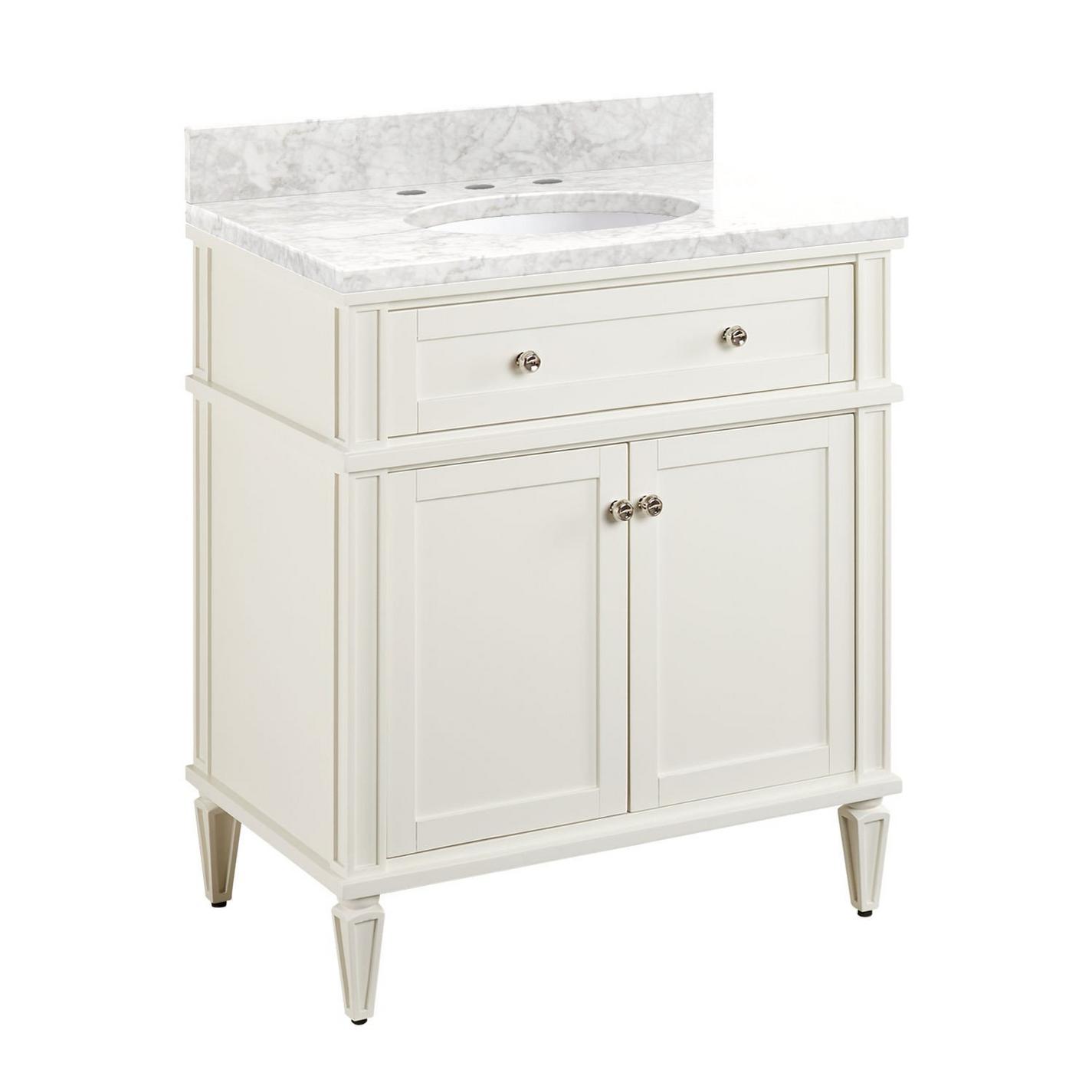 30" Elmdale Vanity for Undermount Sink - White | Signature Hardware