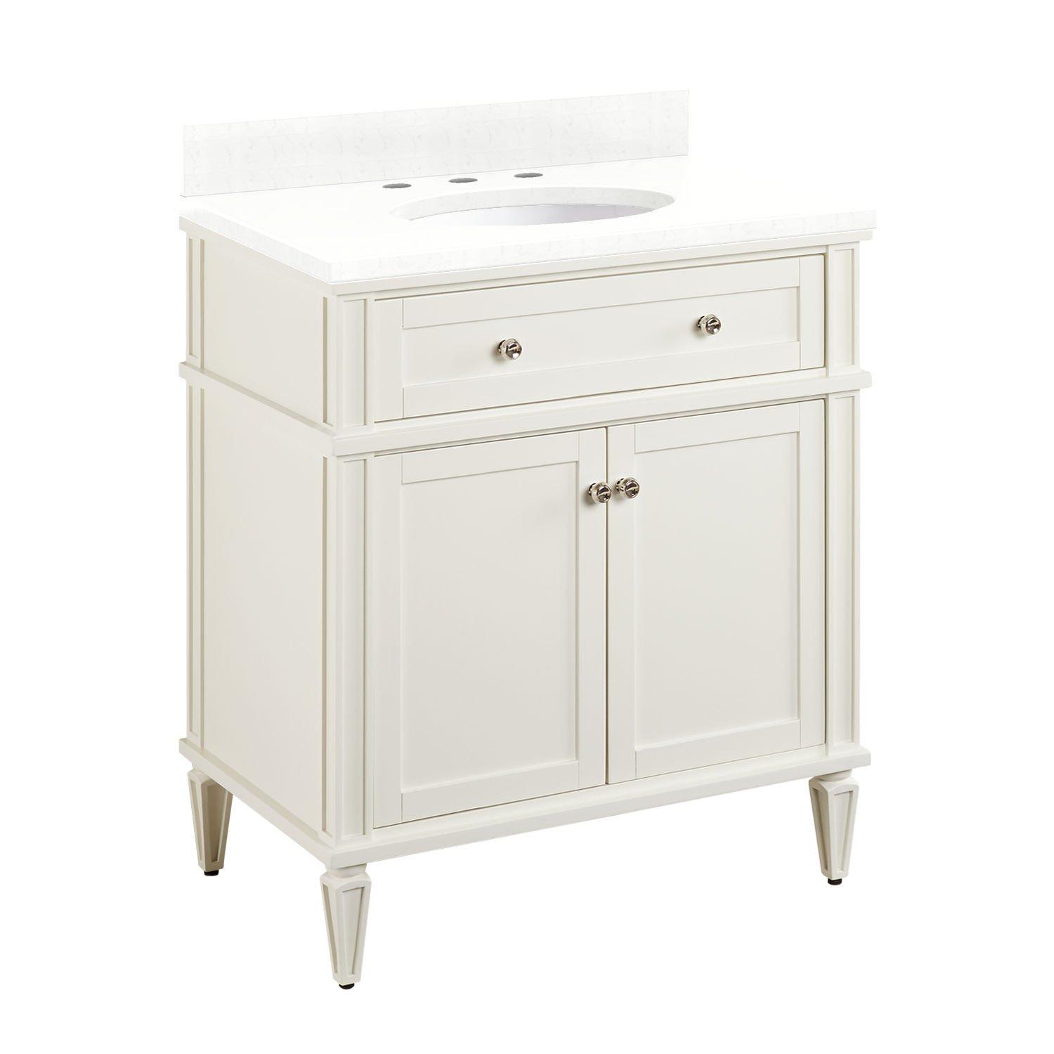 30" Elmdale Vanity for Undermount Sink - White - Feathered White 8 ...