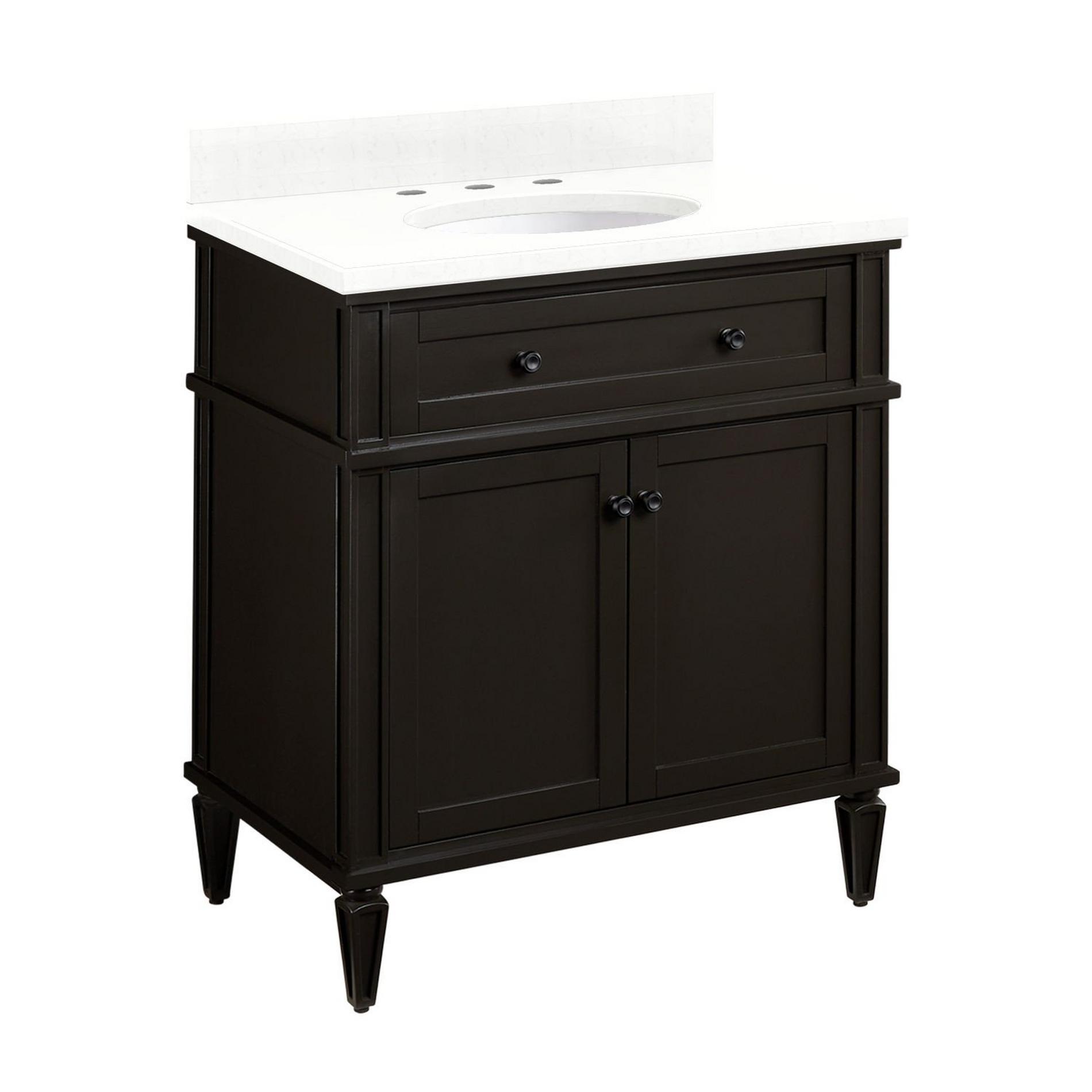 30" Elmdale Vanity for Undermount Sink - Charcoal Black | Signature ...