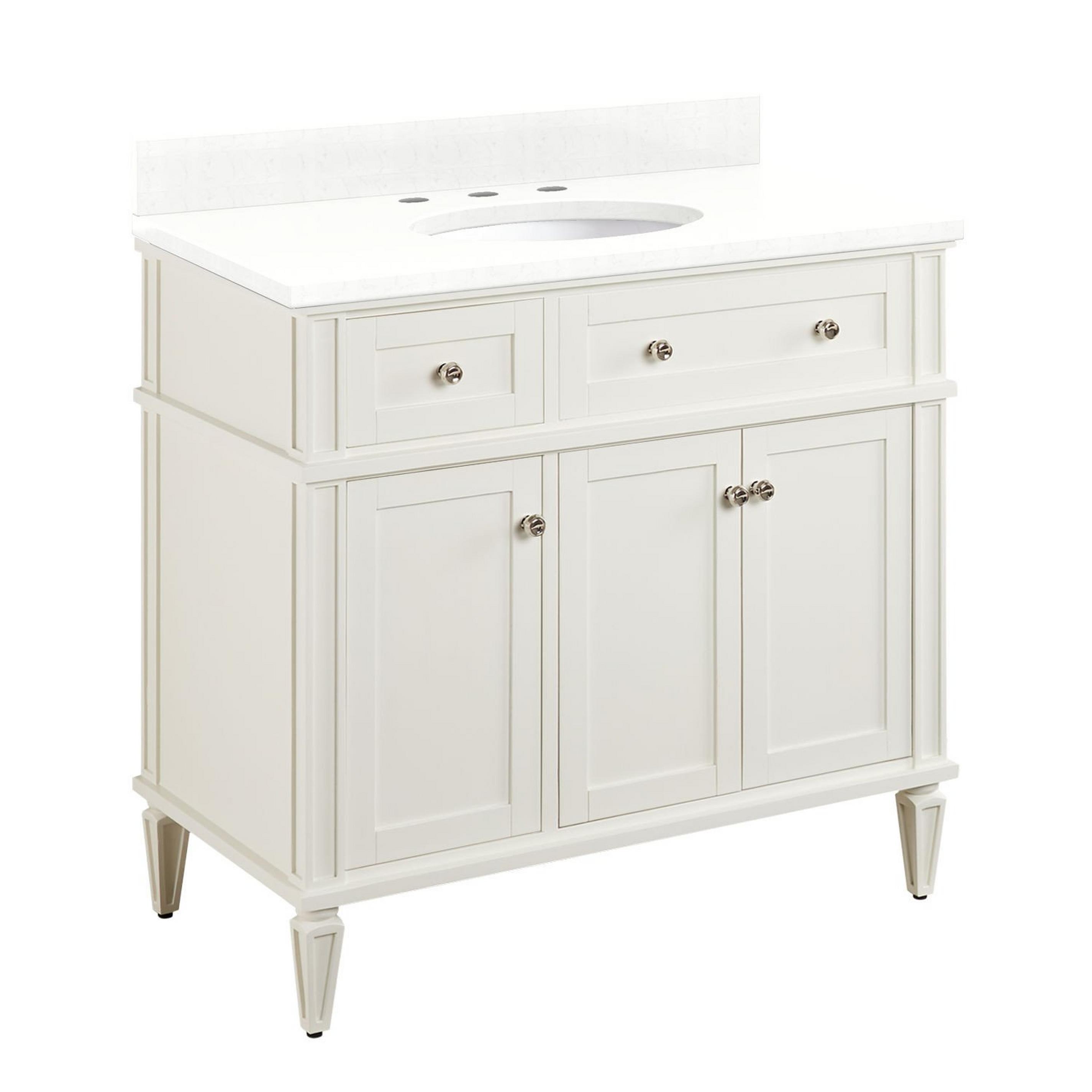 36" Elmdale Vanity for Undermount Sink - White - Feathered White 8 ...
