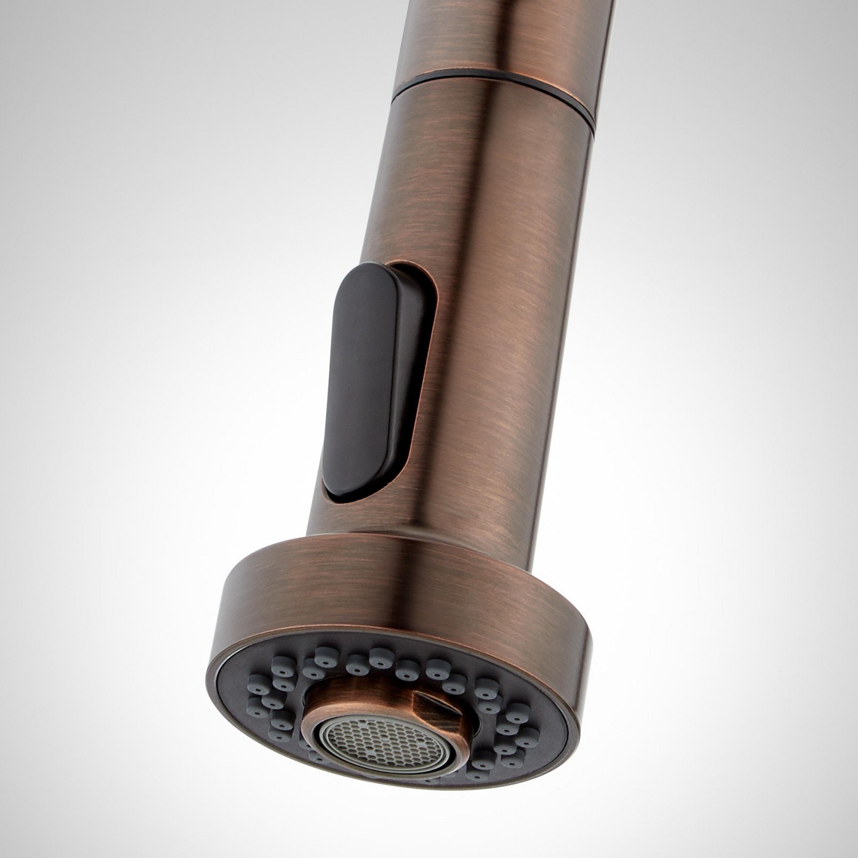 Ridgeway Pull-Down Kitchen Faucet with Deck Plate - Oil Rubbed Bronze ...