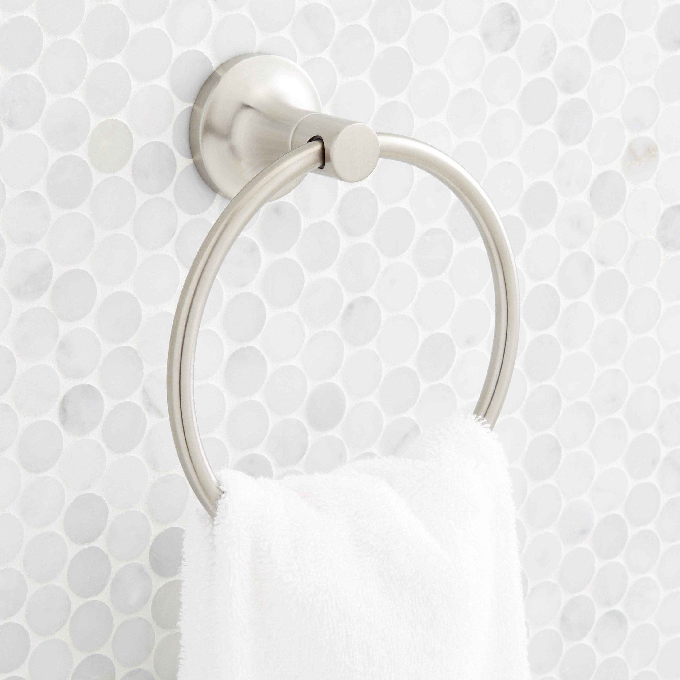 Lentz Towel Ring - Brushed Nickel | Signature Hardware