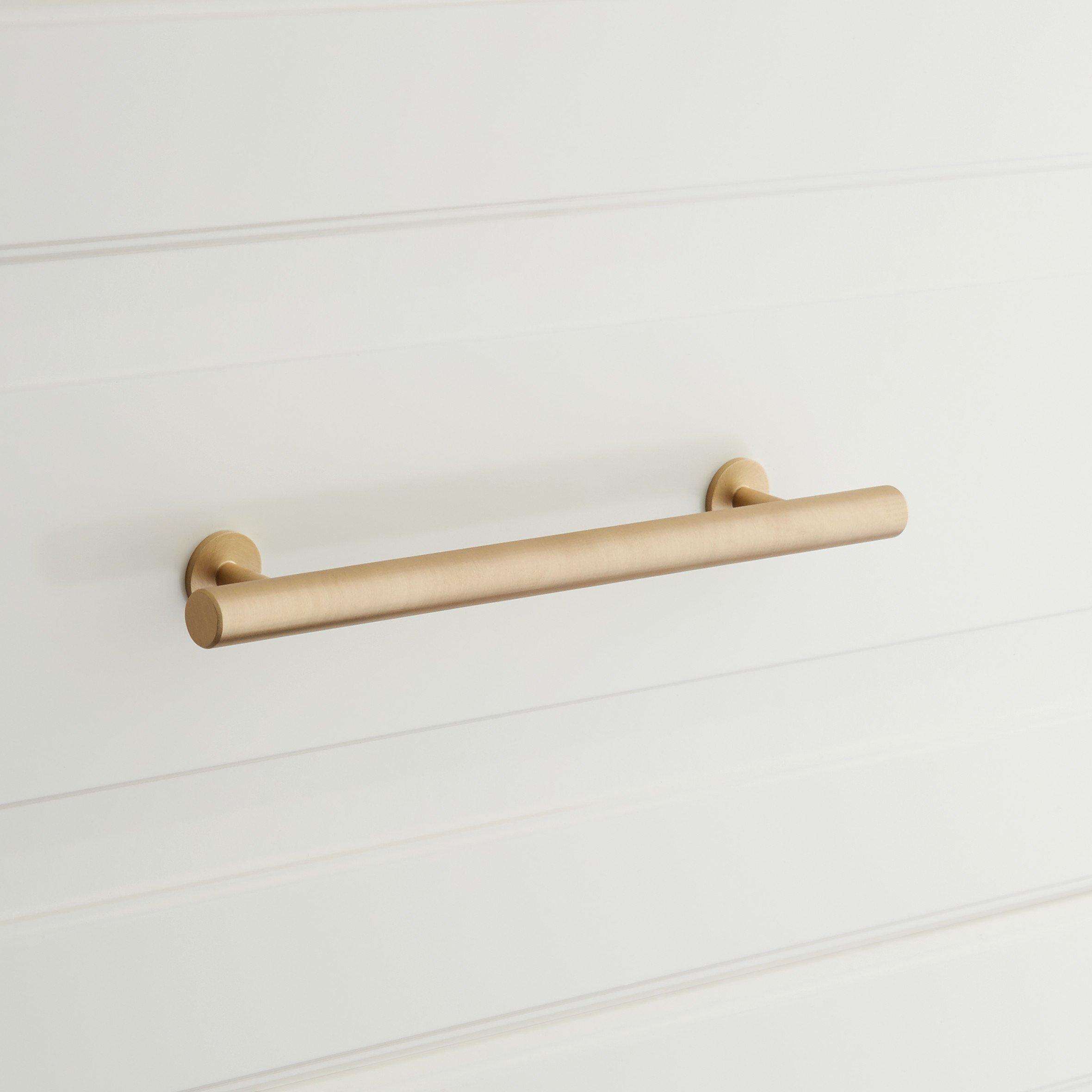 6" Diehl Adjustable Round Brass Drawer Pull - Satin Brass | Signature ...