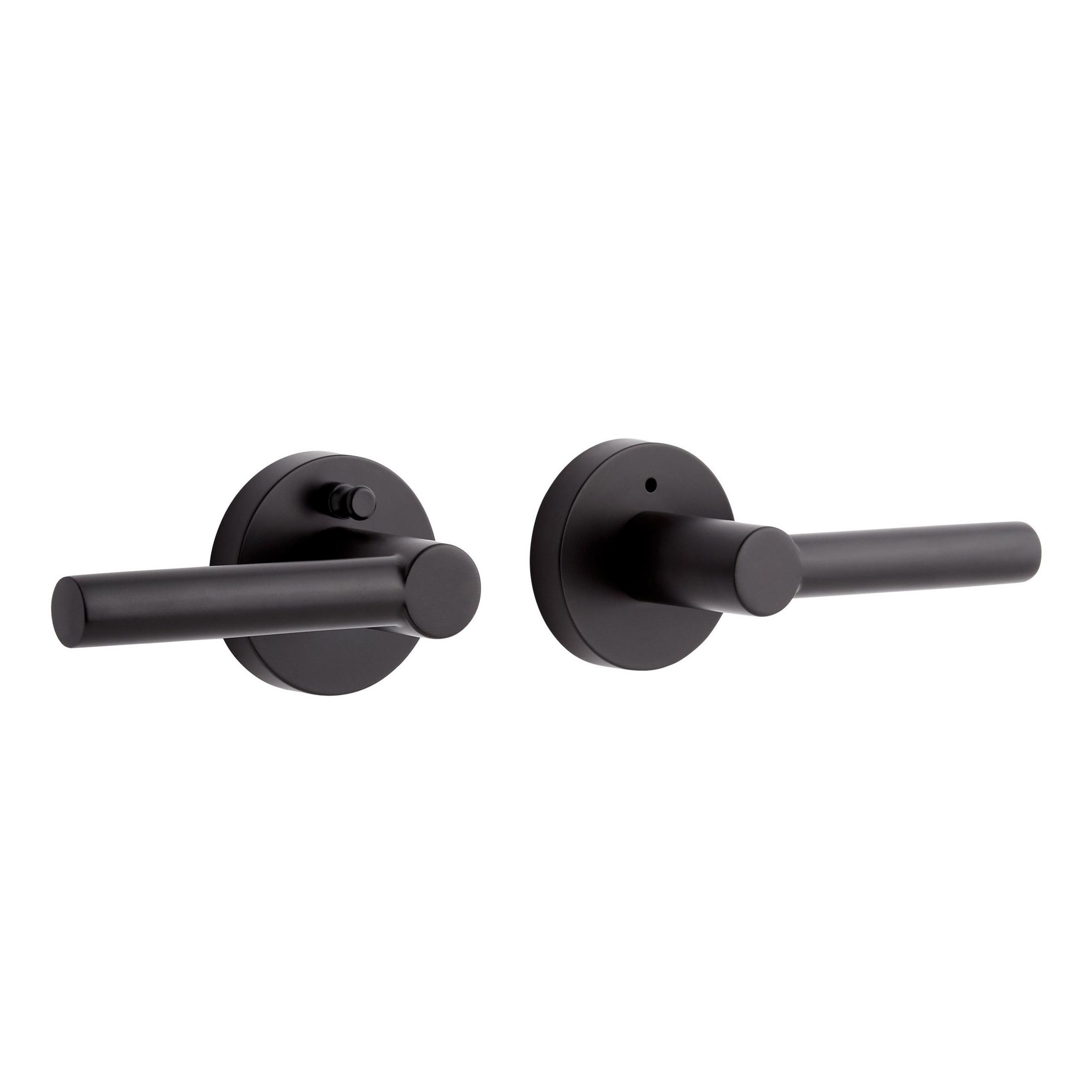 Ewing Privacy Set - Round Rosette - Round Rod Lever Handle | Signature ...